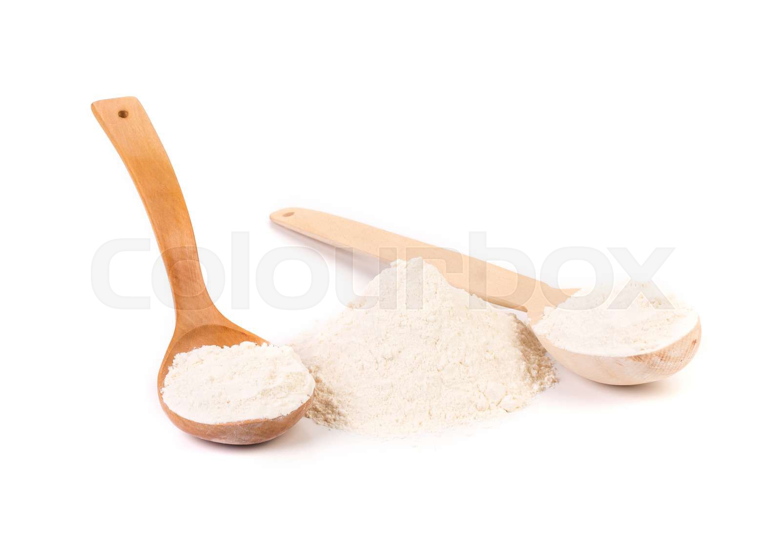 Spoon with flour. | Stock image | Colourbox