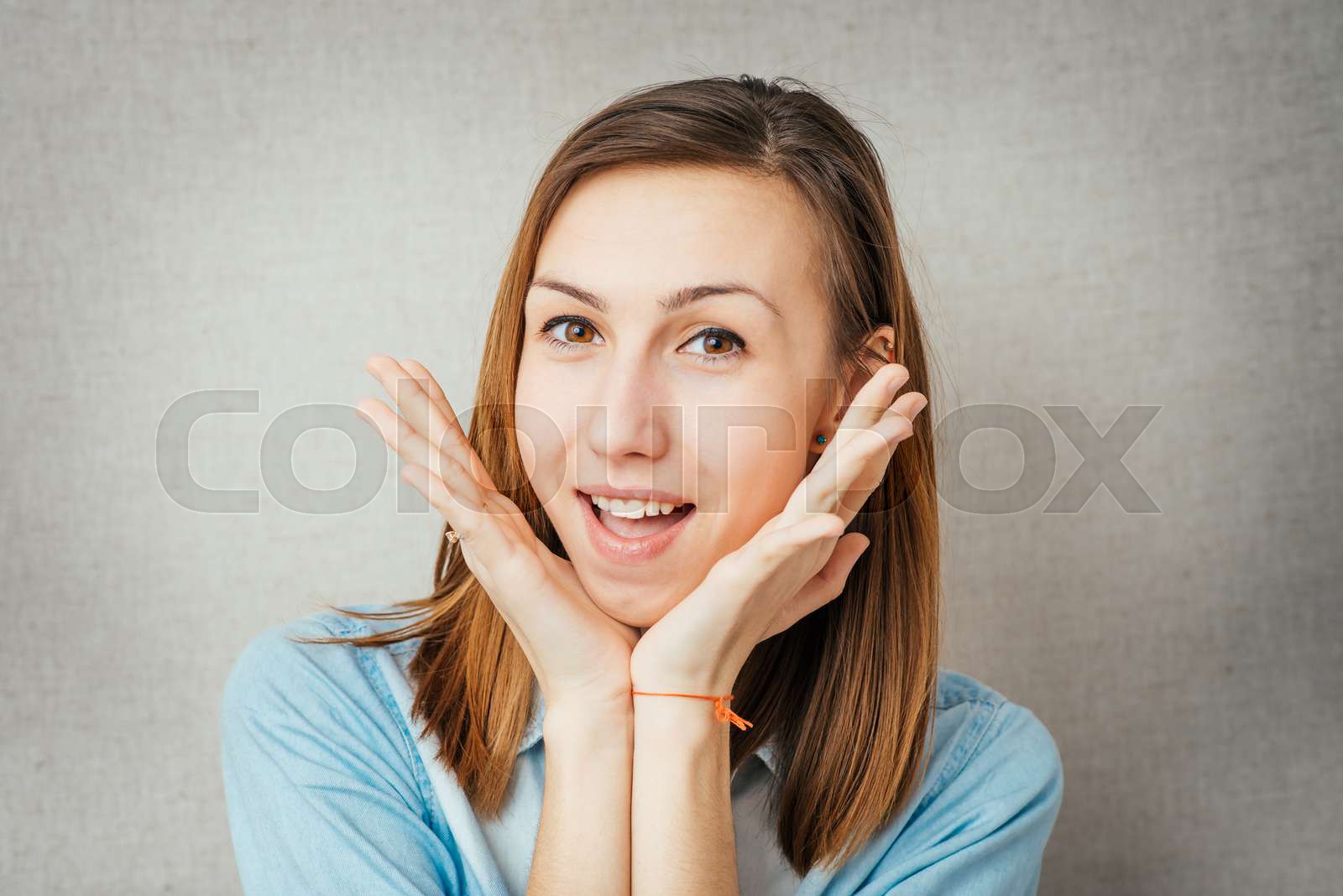 Girl in admiration | Stock image | Colourbox