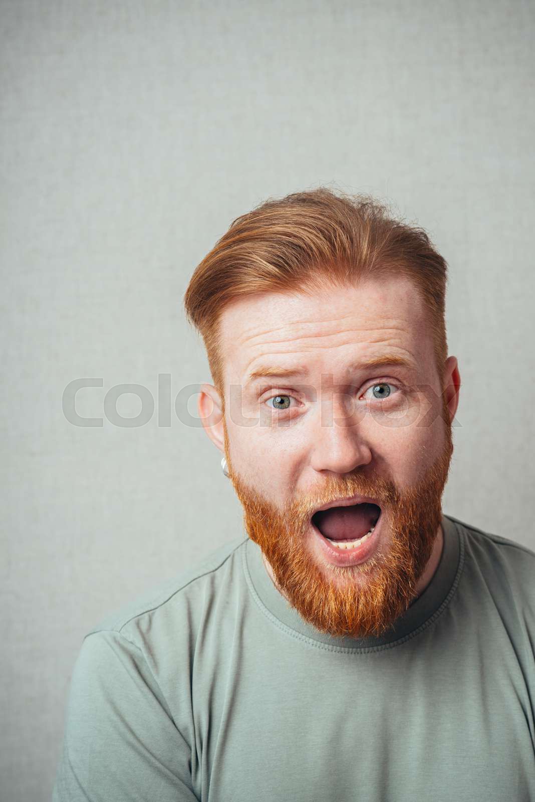 portrait of surprised man | Stock image | Colourbox