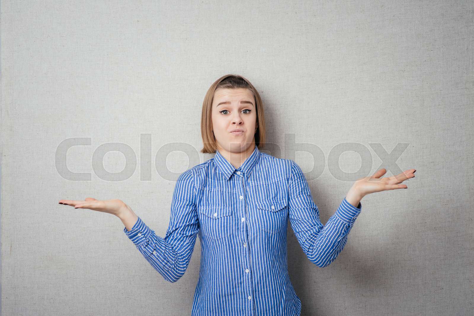 young girl have nothing | Stock image | Colourbox