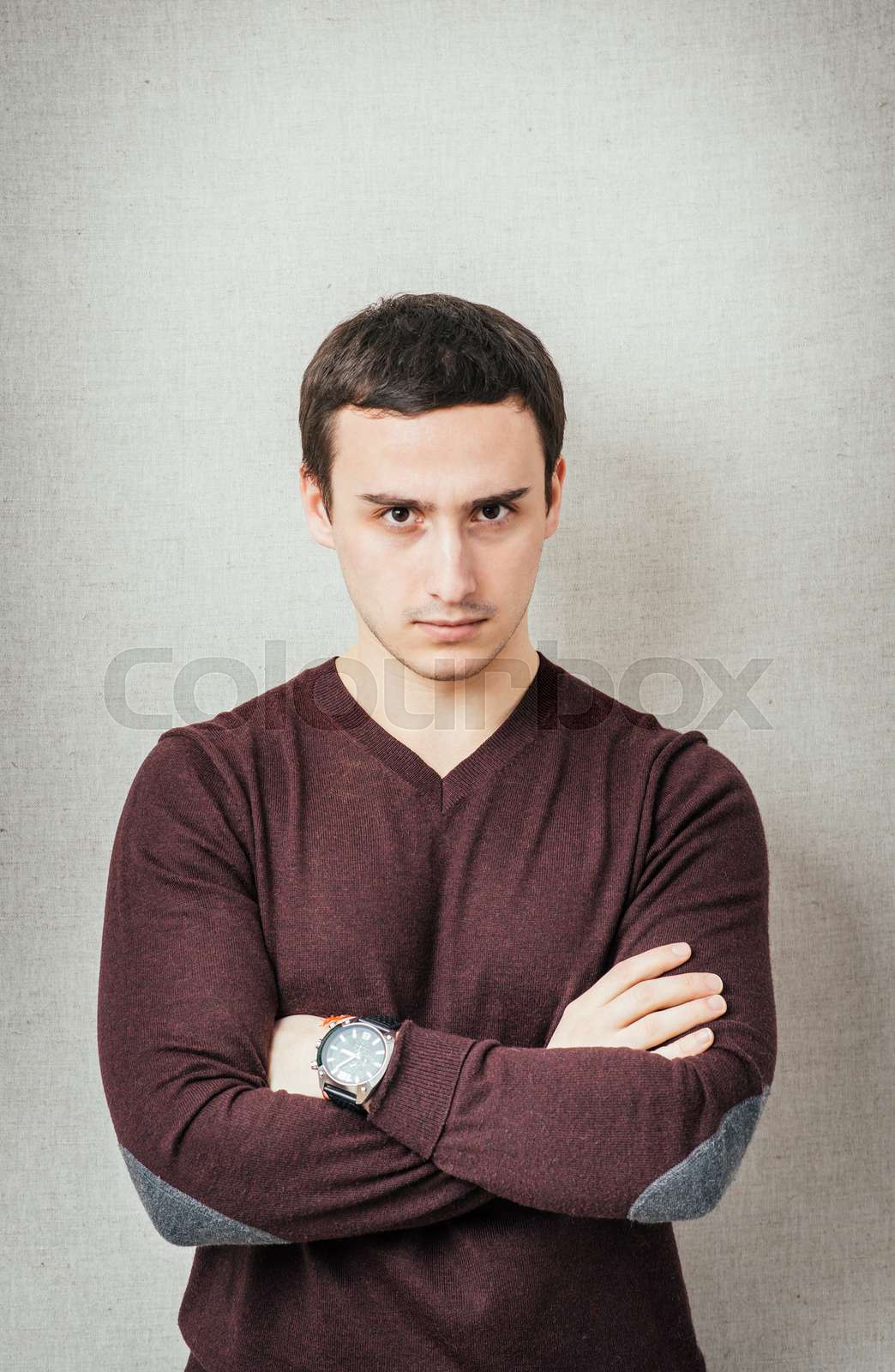 Portrait of disgusted man looking at the camera | Stock image | Colourbox