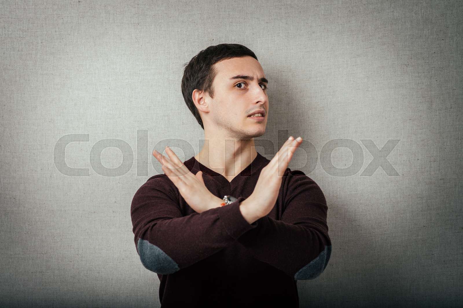 X stop gesture | Stock image | Colourbox