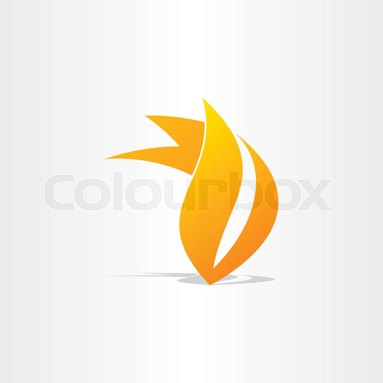 fire burn symbol design | Stock vector | Colourbox