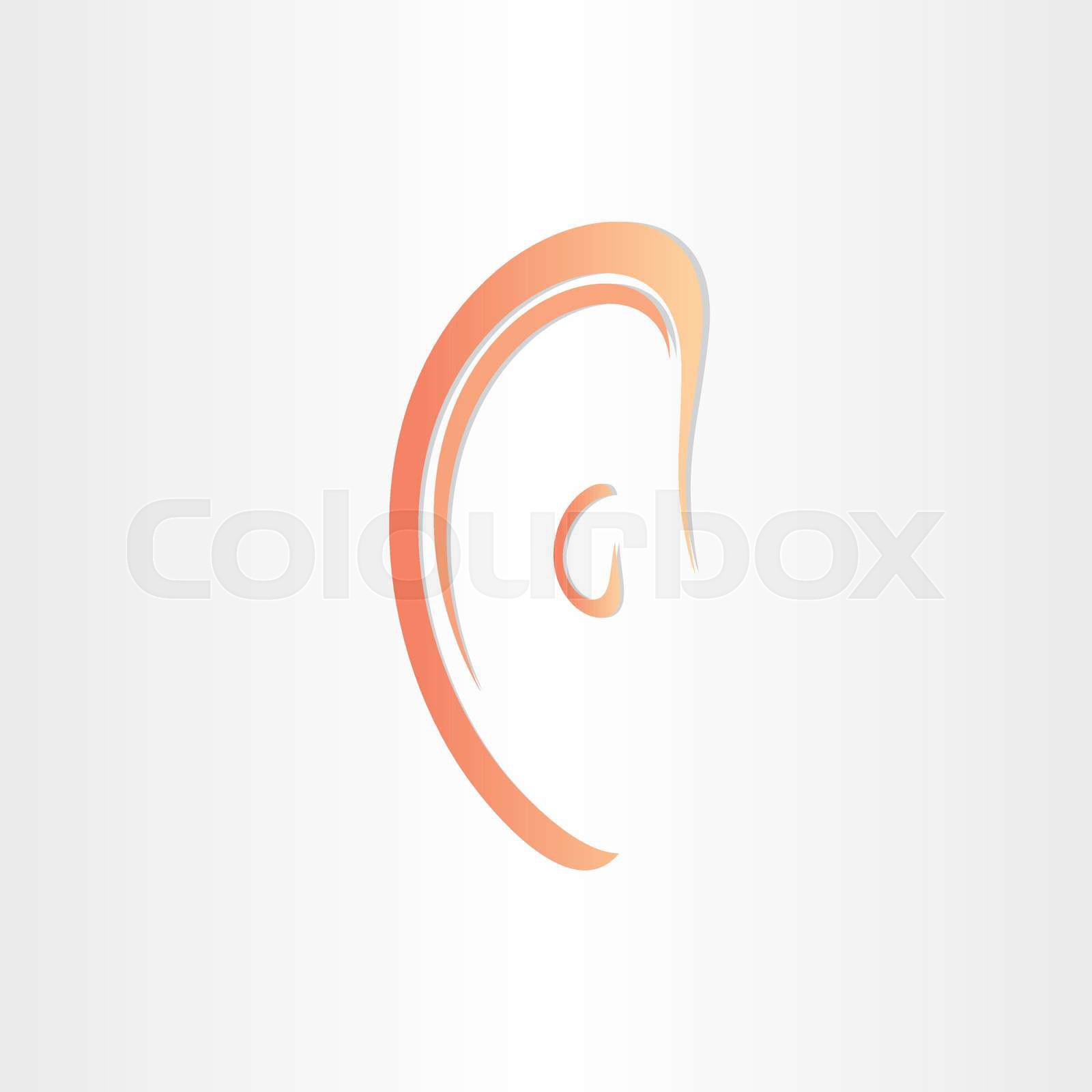 human ear stylized icon design | Stock vector | Colourbox