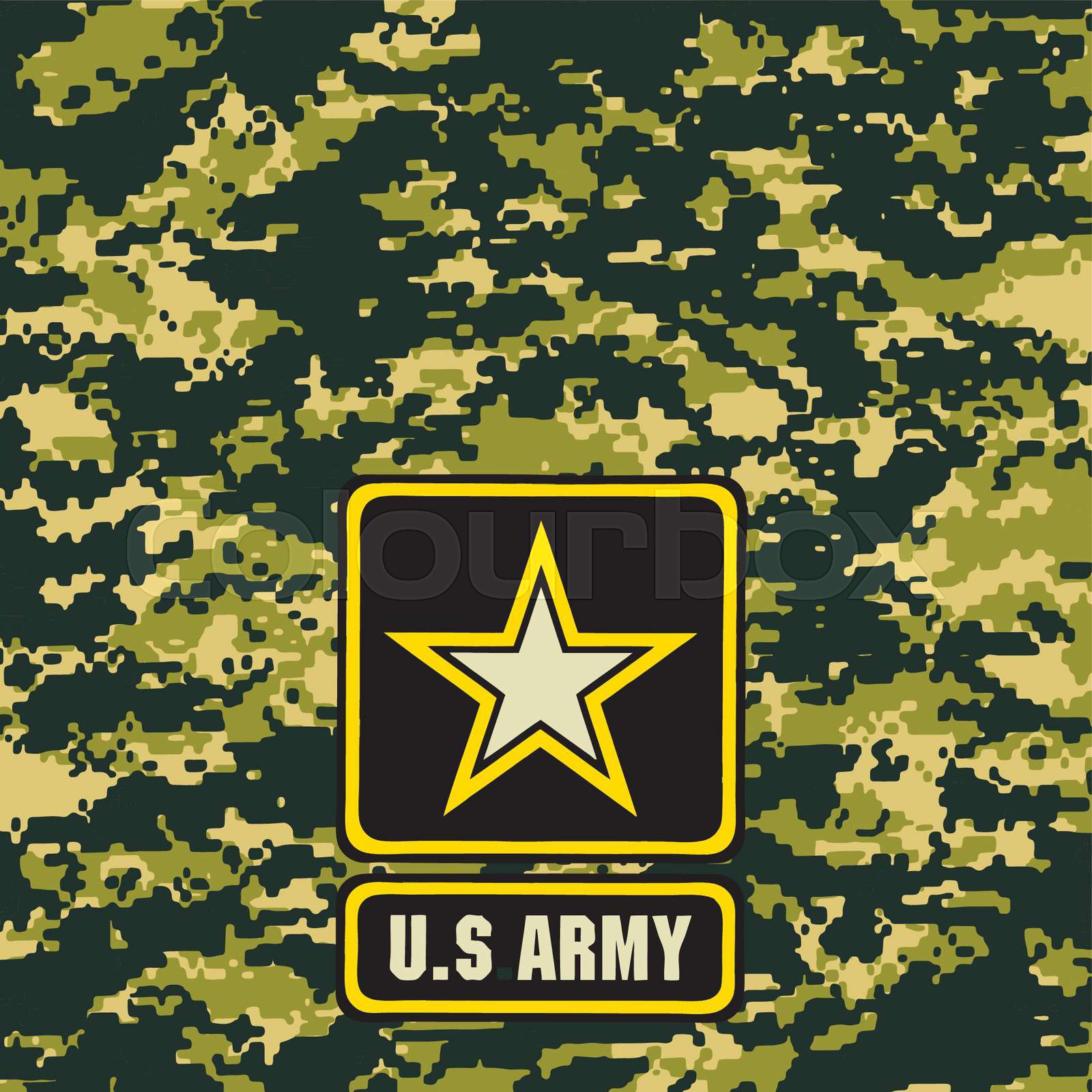 Dark green army camouflage | Stock vector | Colourbox