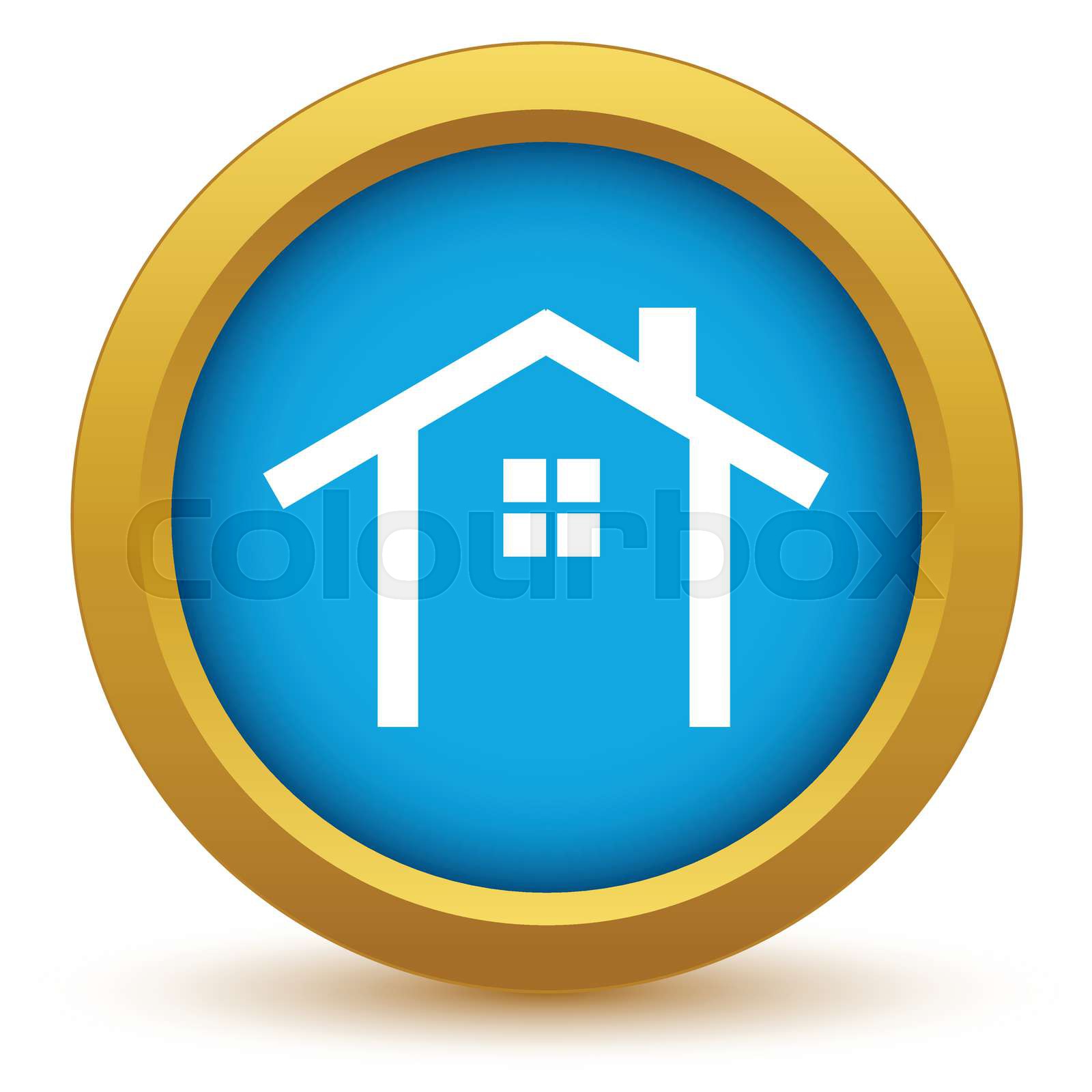Gold building icon | Stock vector | Colourbox