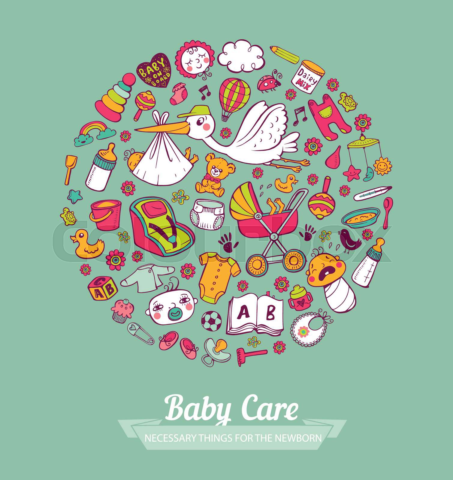 Baby Care | Stock vector | Colourbox