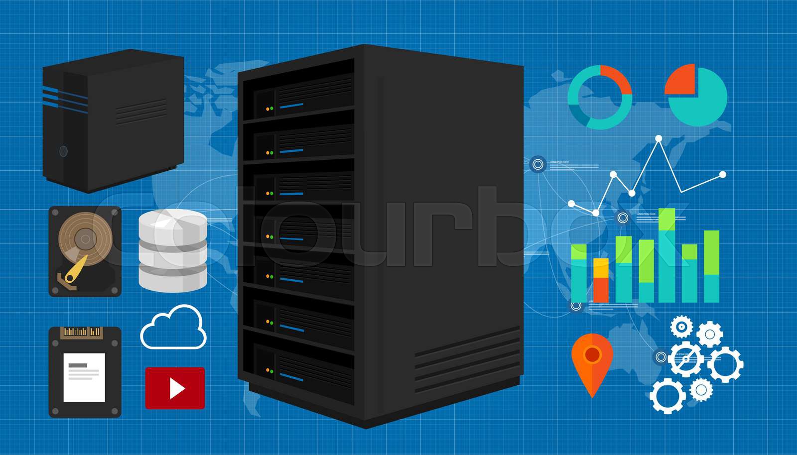 server vector illustration | Stock vector | Colourbox