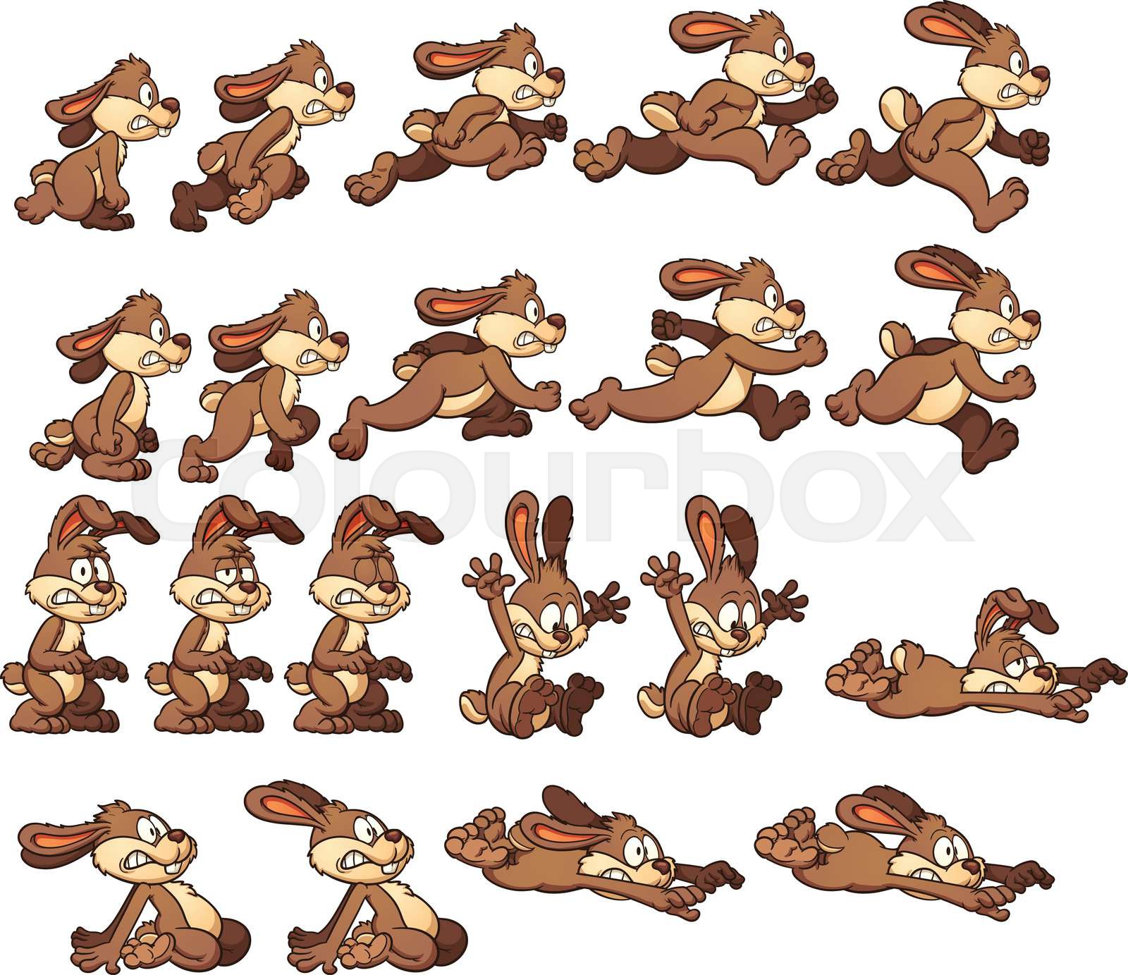 animation, hase, cartoon | Stock-Vektor | Colourbox
