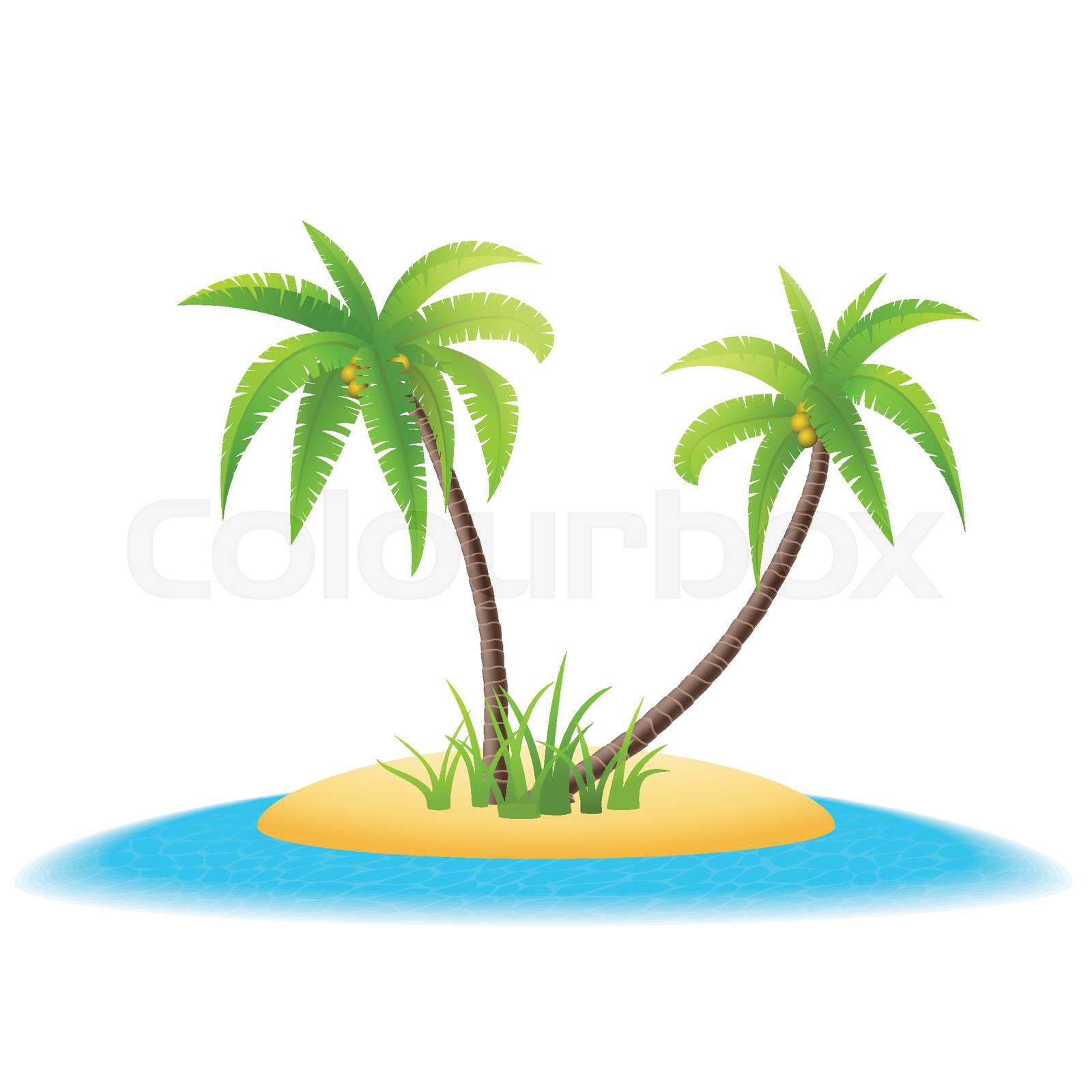 Tropical island | Stock vector | Colourbox