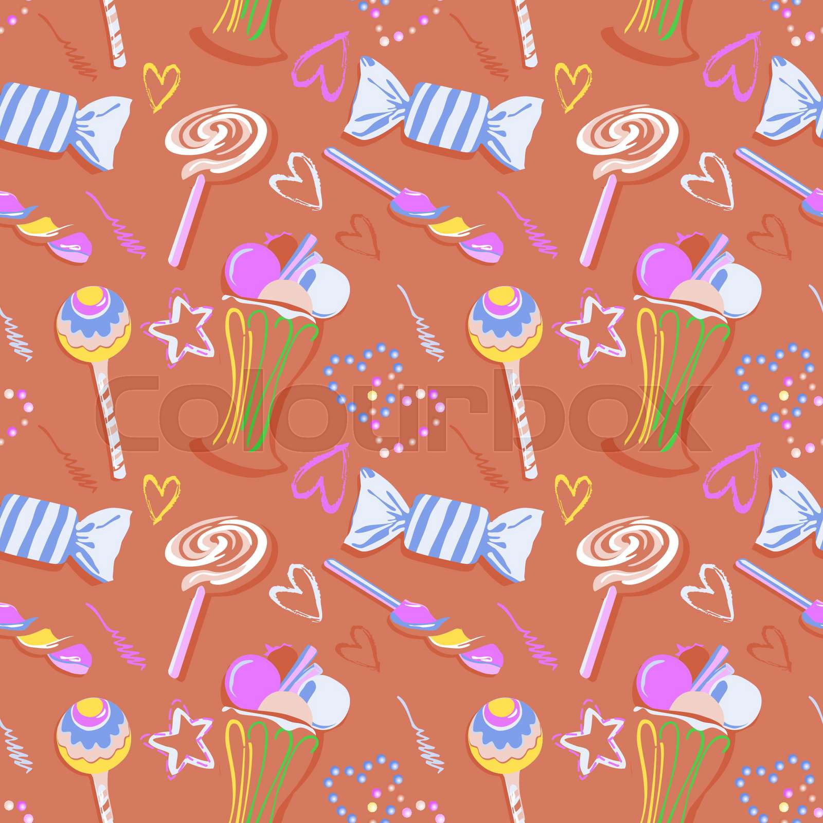 Sweet seamless pattern | Stock vector | Colourbox