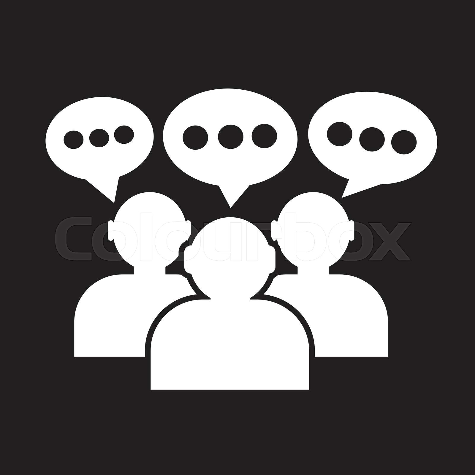 people icon dialog speech bubble | Stock vector | Colourbox