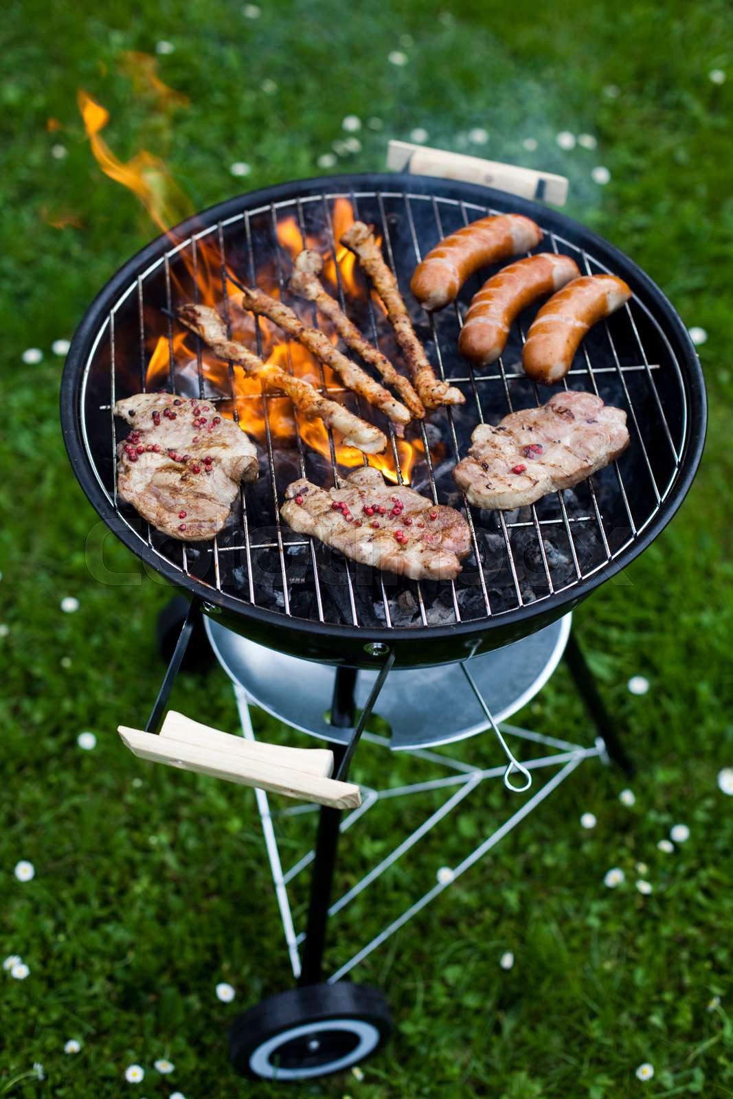 Grilling time, Grill, bright colorful vivid theme | Stock image | Colourbox