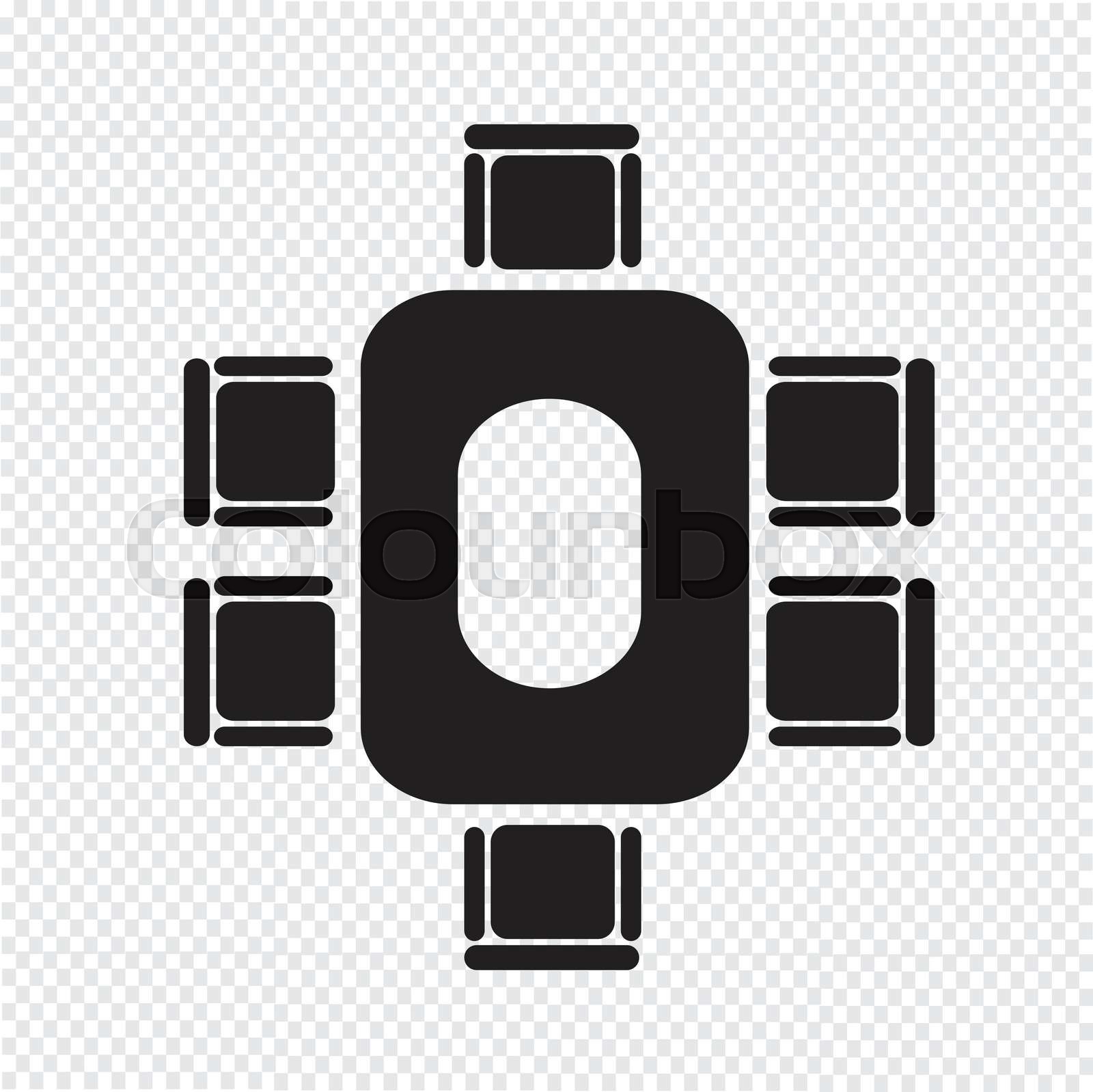 Conferance Business table Icon | Stock vector | Colourbox