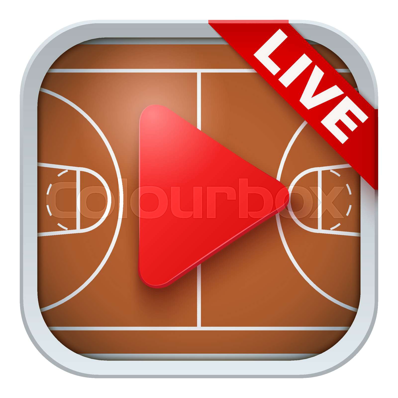 Application icon for live sports broadcasts or games | Stock vector ...