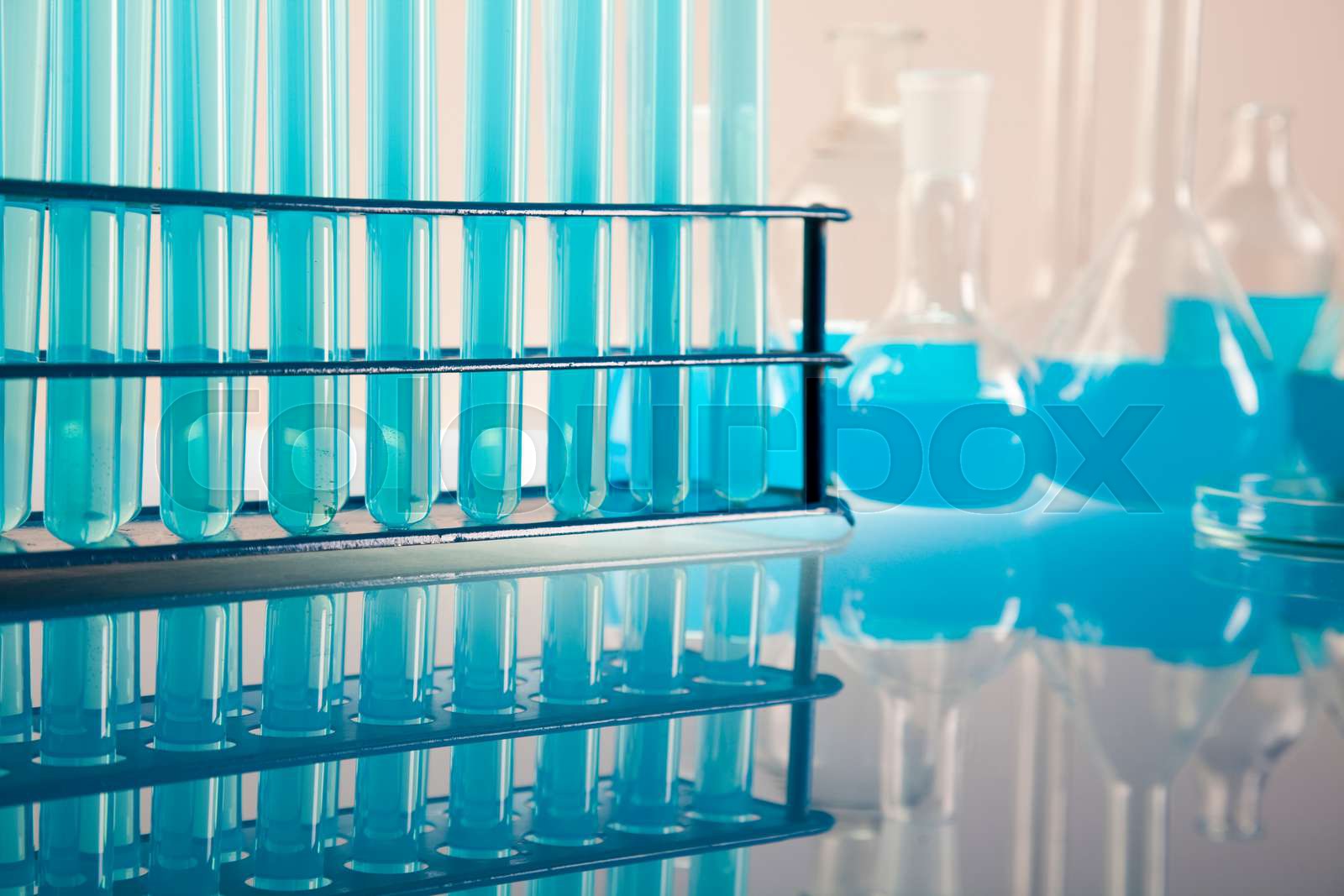 Laboratory, bright modern chemical concept | Stock image | Colourbox