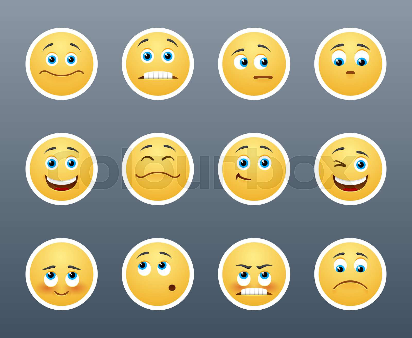 Emotional Stickers | Stock vector | Colourbox