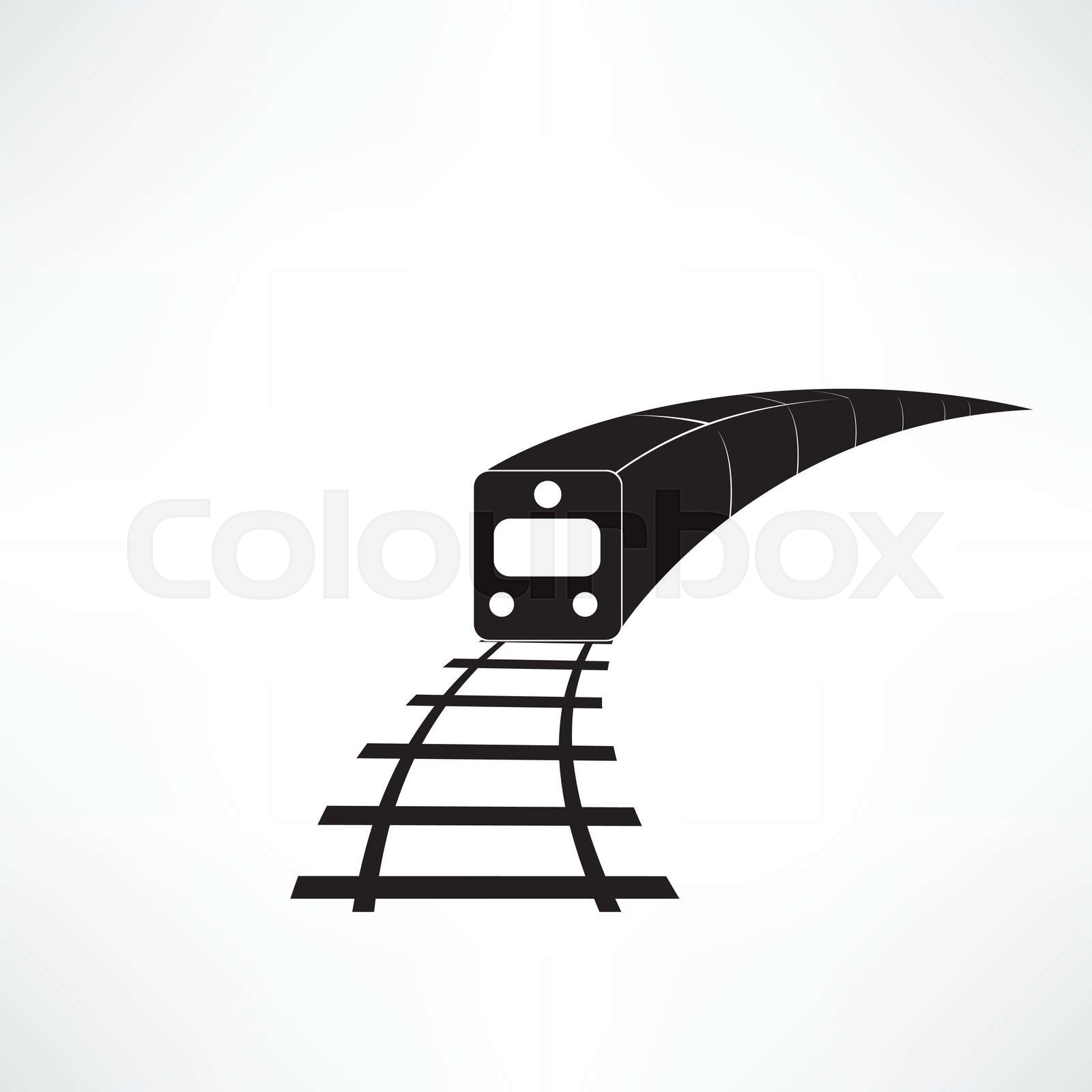 Train outline vector | Stock vector | Colourbox