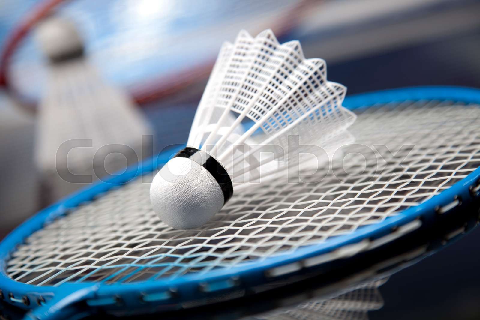 Badminton racket, vivid colorful theme | Stock image | Colourbox