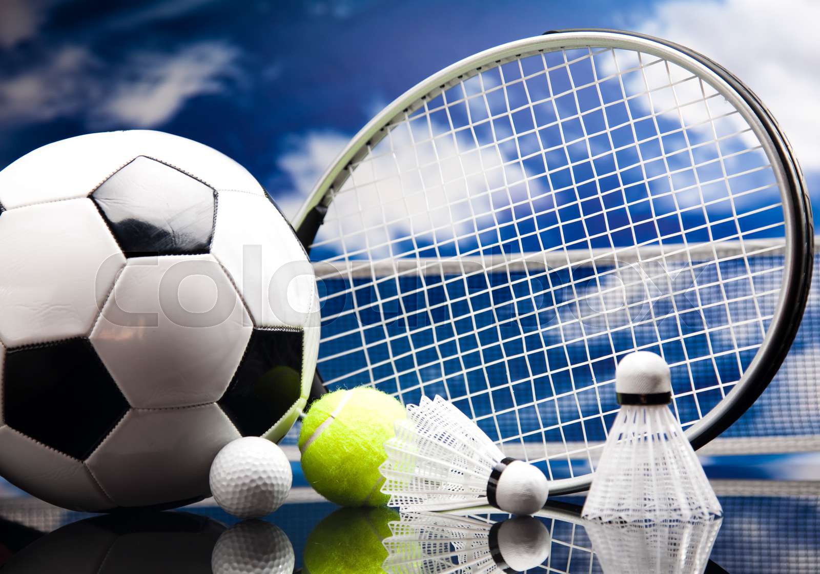 tennis, fodbold, badminton | Stock foto | Colourbox