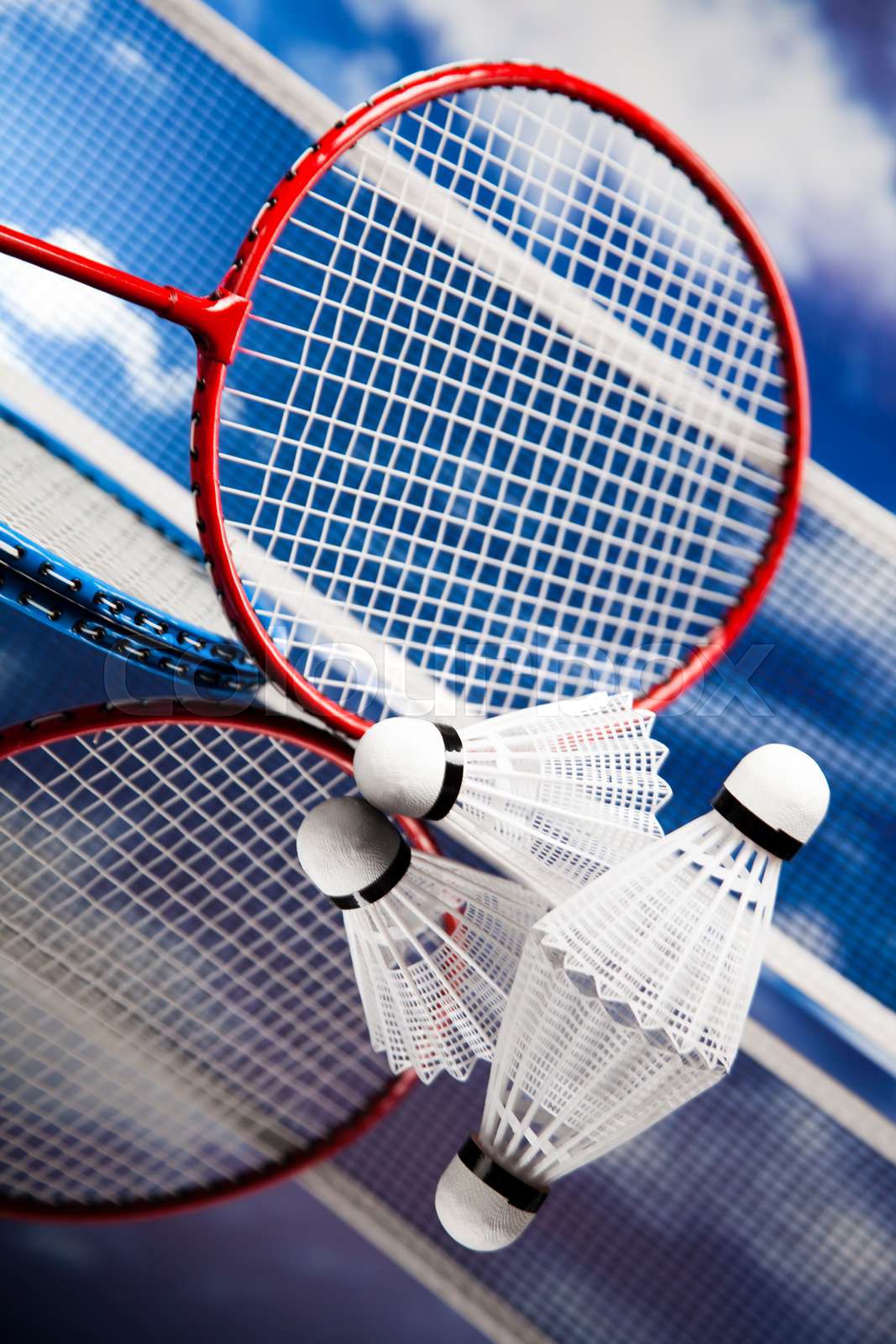 Badminton racket, vivid colorful theme | Stock image | Colourbox