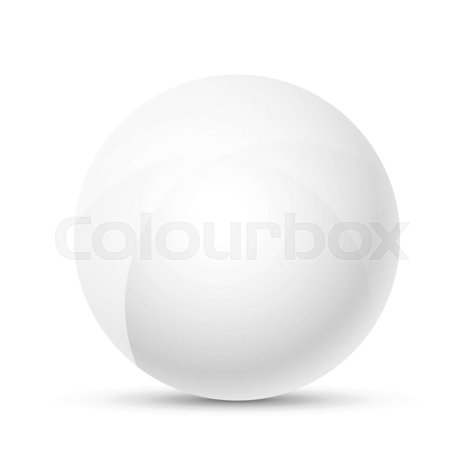 White sphere isolated on white | Stock vector | Colourbox