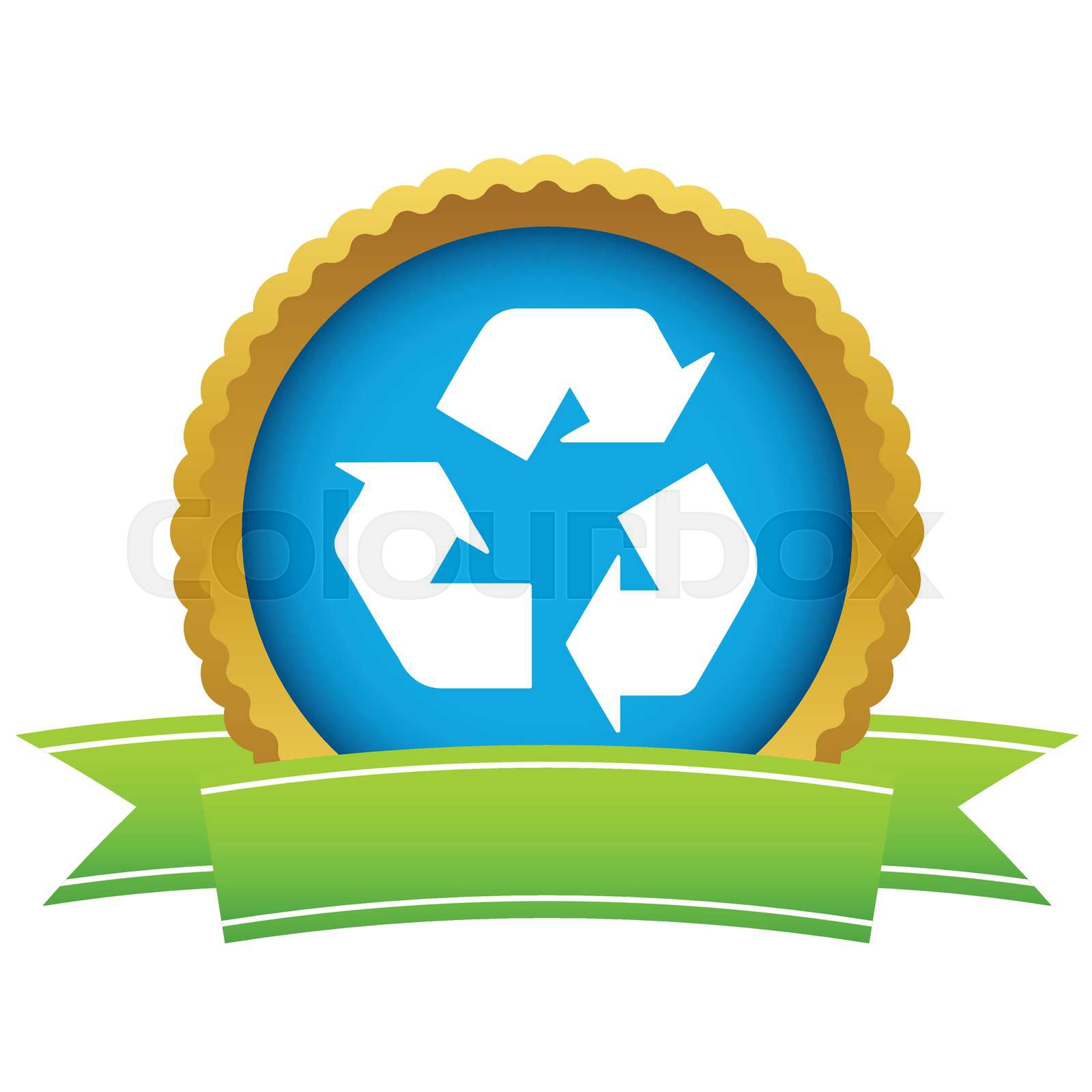 Gold recycling logo | Stock vector | Colourbox