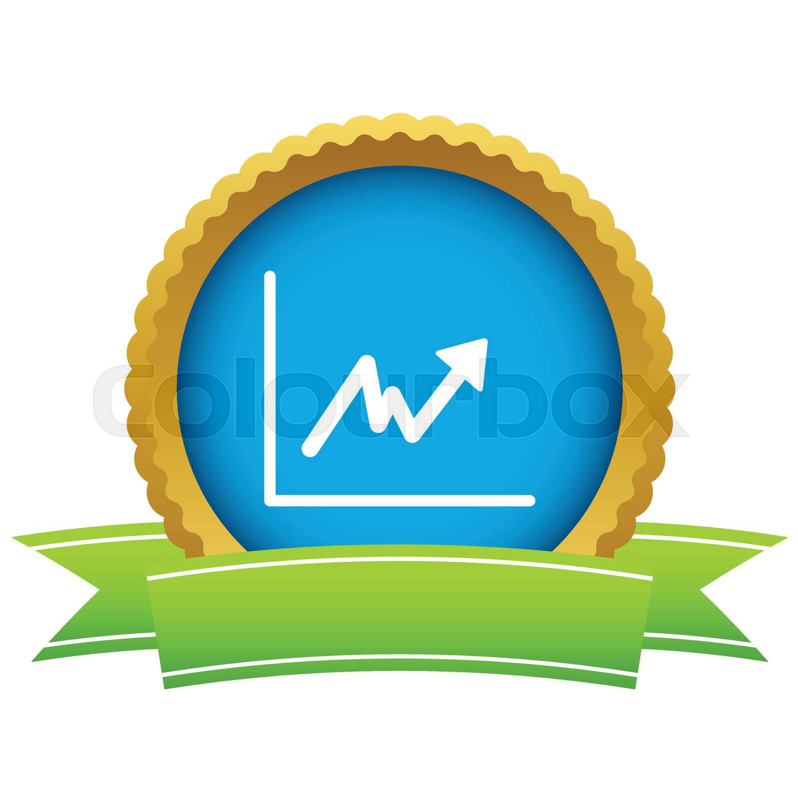 Gold unstable graph logo | Stock vector | Colourbox