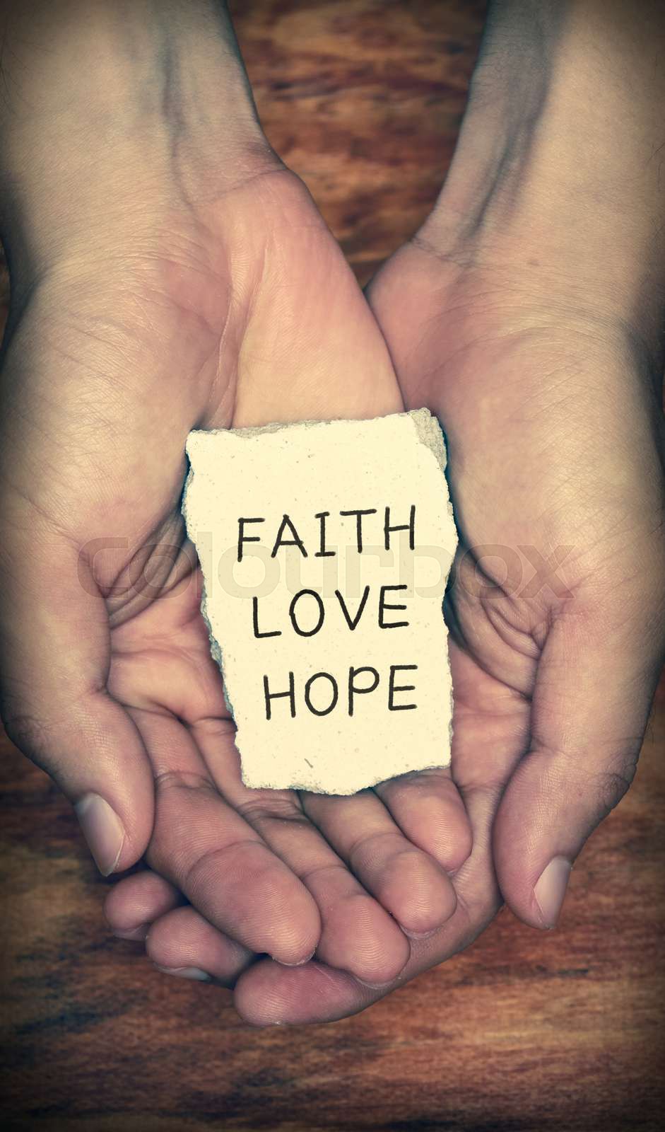 Faith Love Hope | Stock image | Colourbox