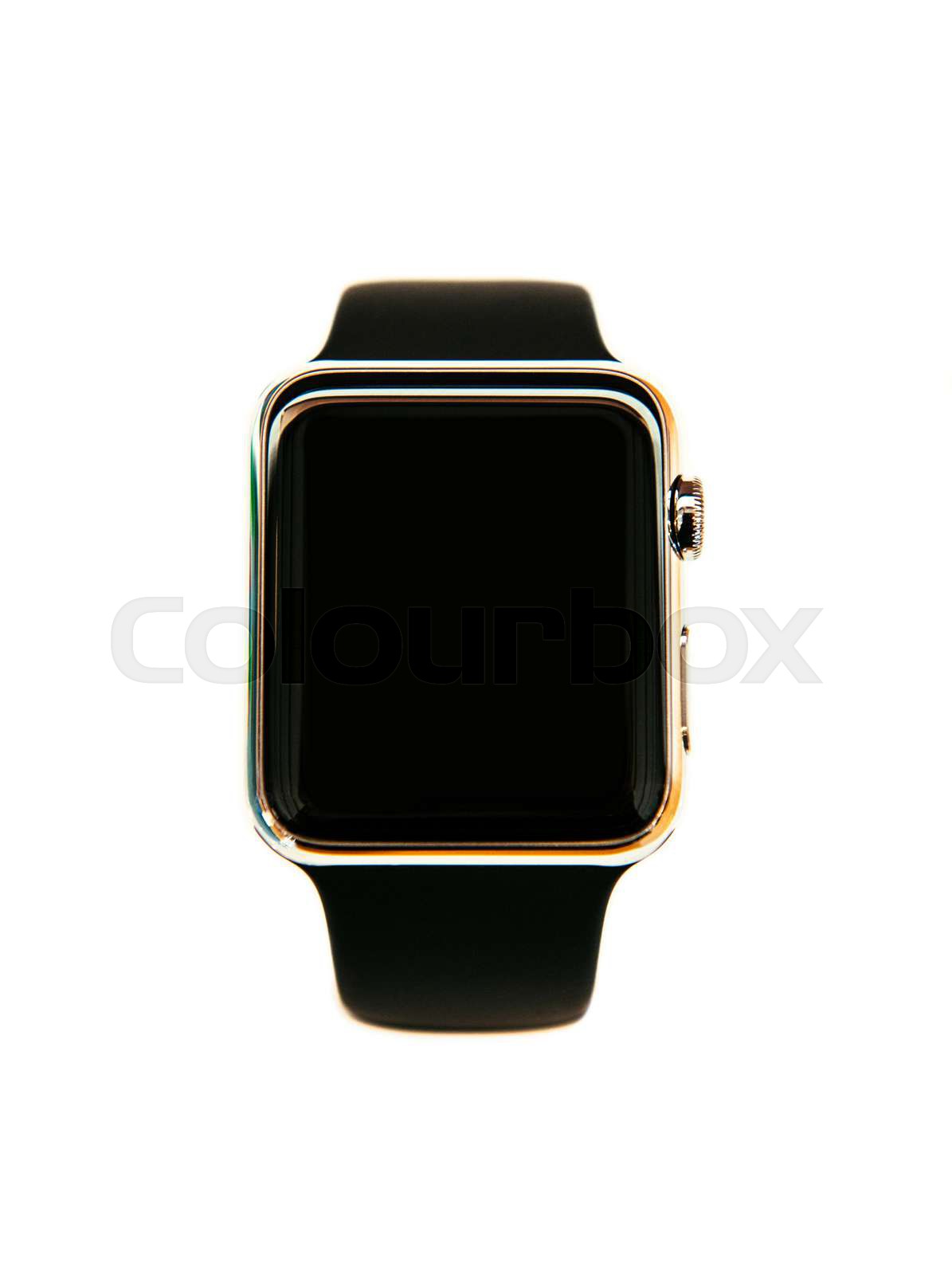 Smart watch wearable device isolated with black screen | Stock image ...