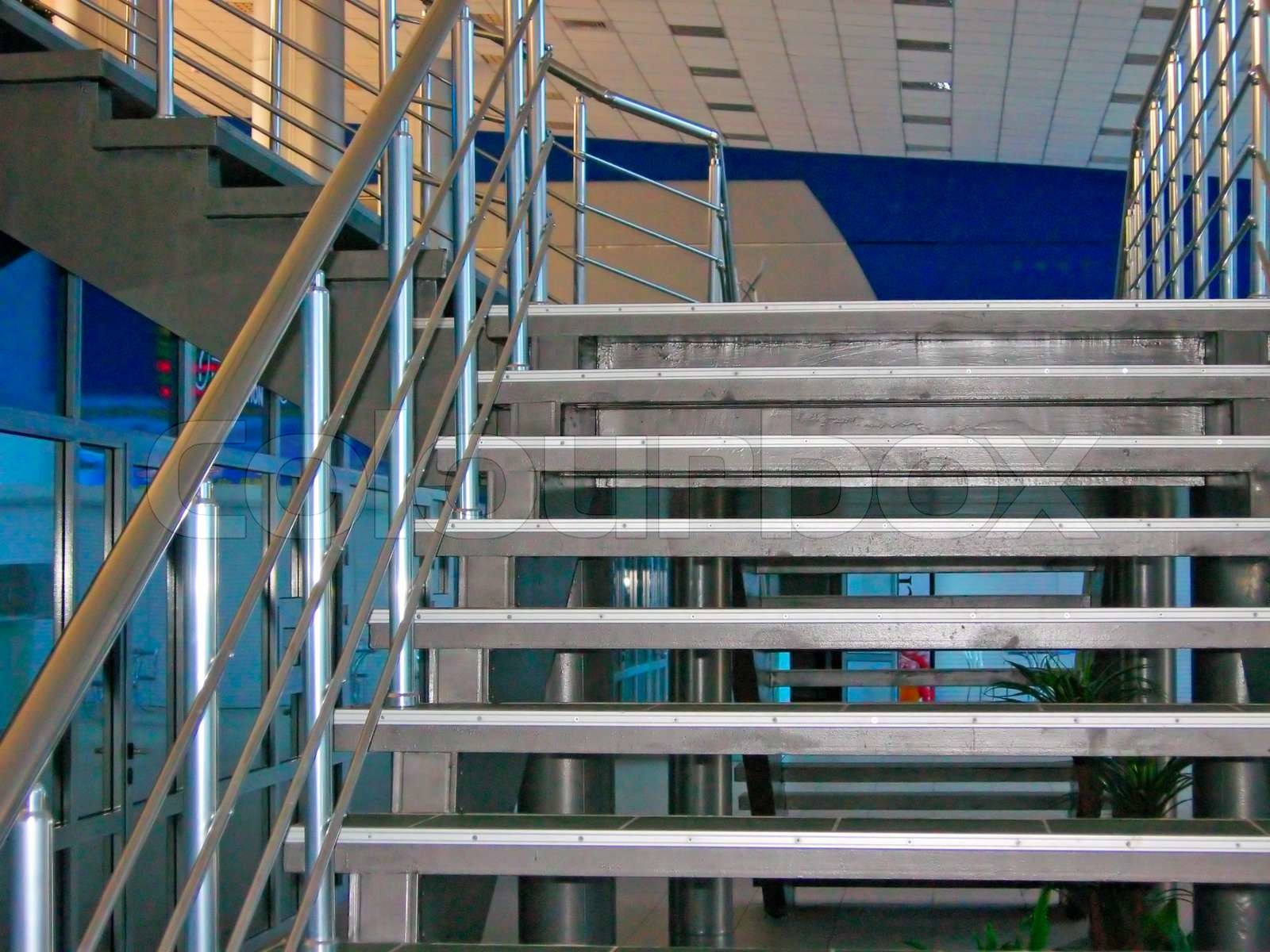 Modern metallic stairs | Stock image | Colourbox