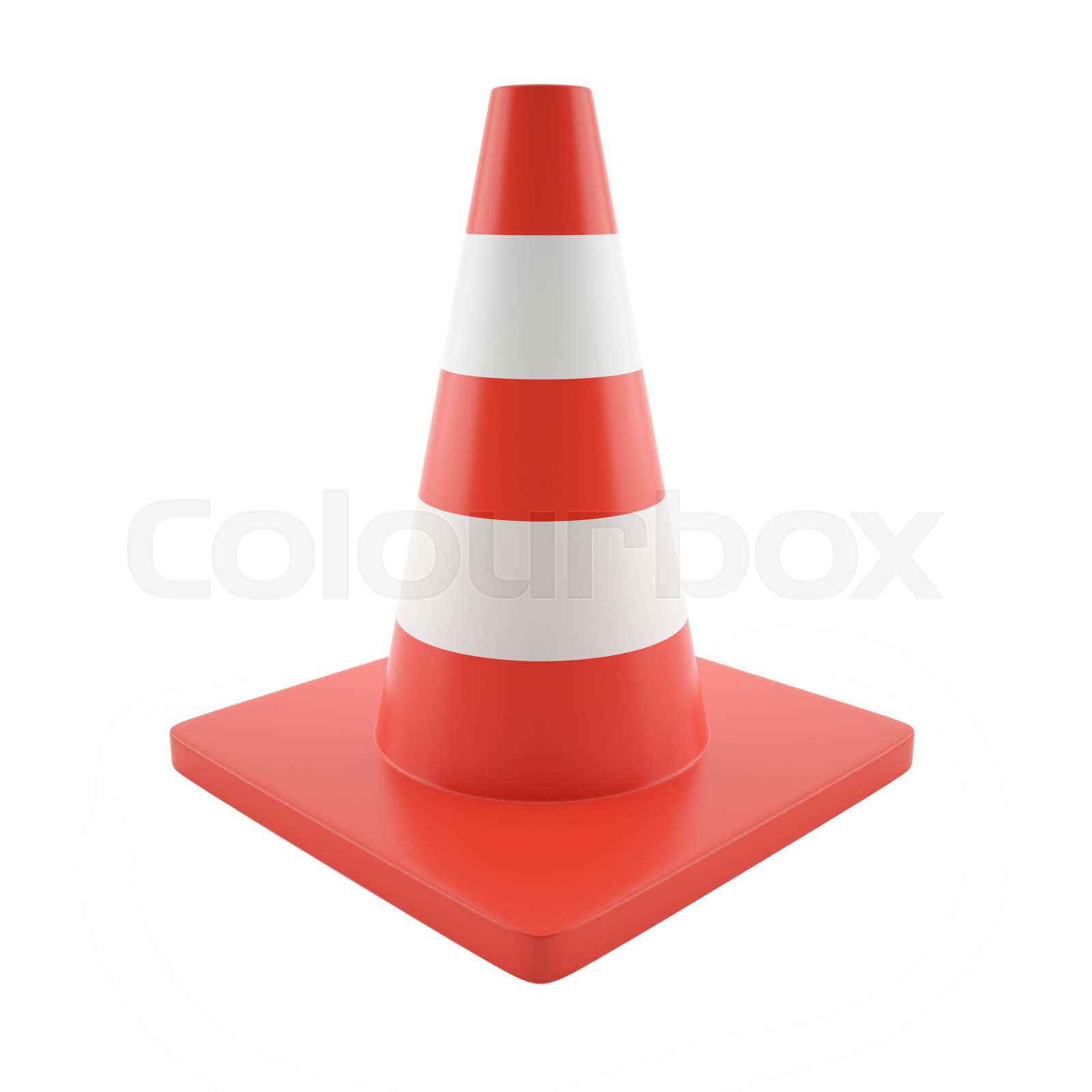 Illustration cone road sign | Stock image | Colourbox