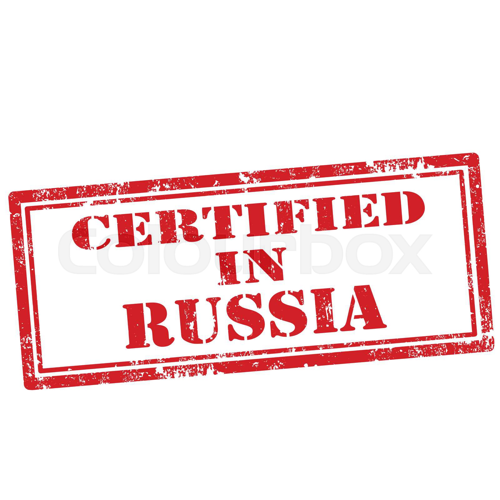 Certified In Russia-stamp | Stock vector | Colourbox