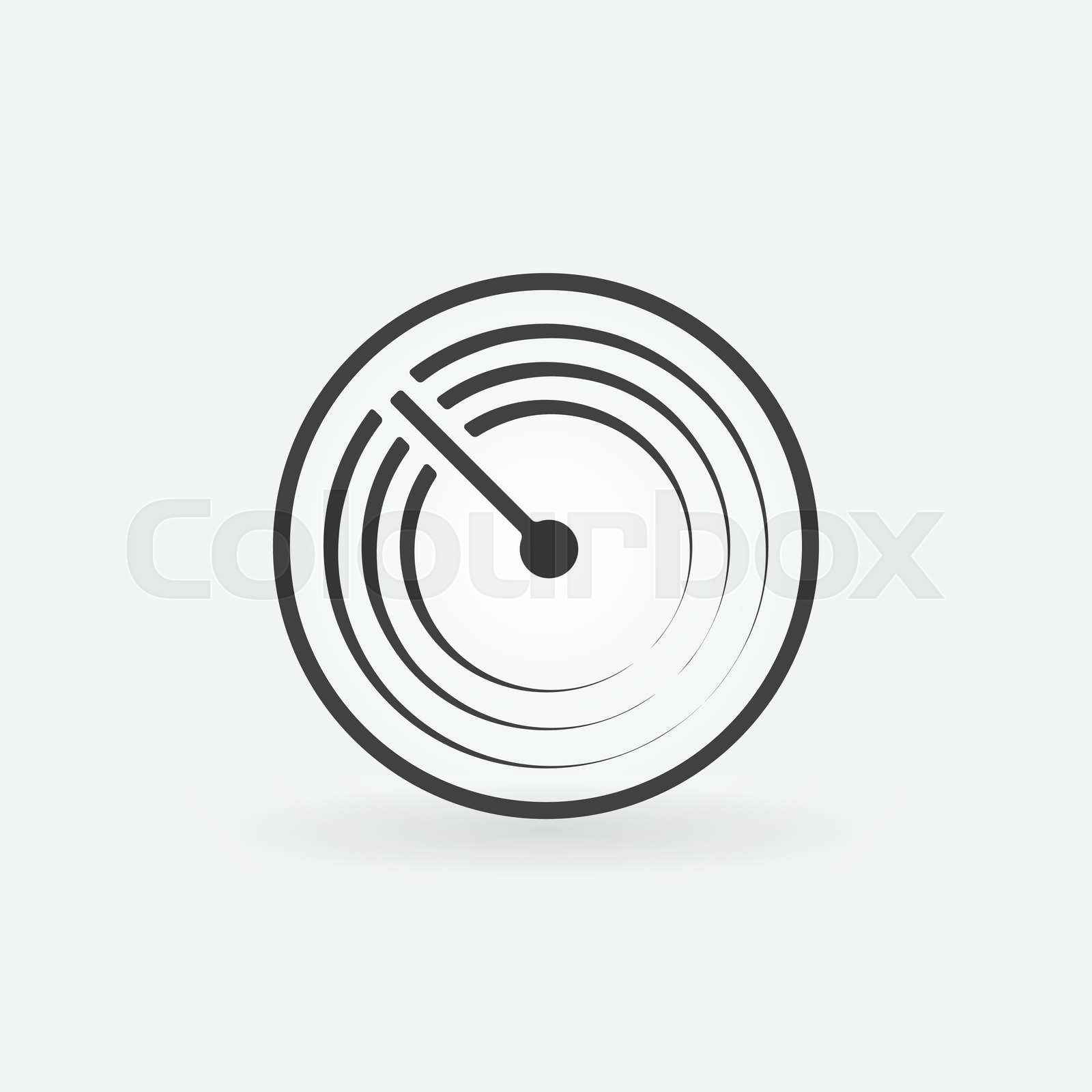 Radar vector simple icon | Stock vector | Colourbox