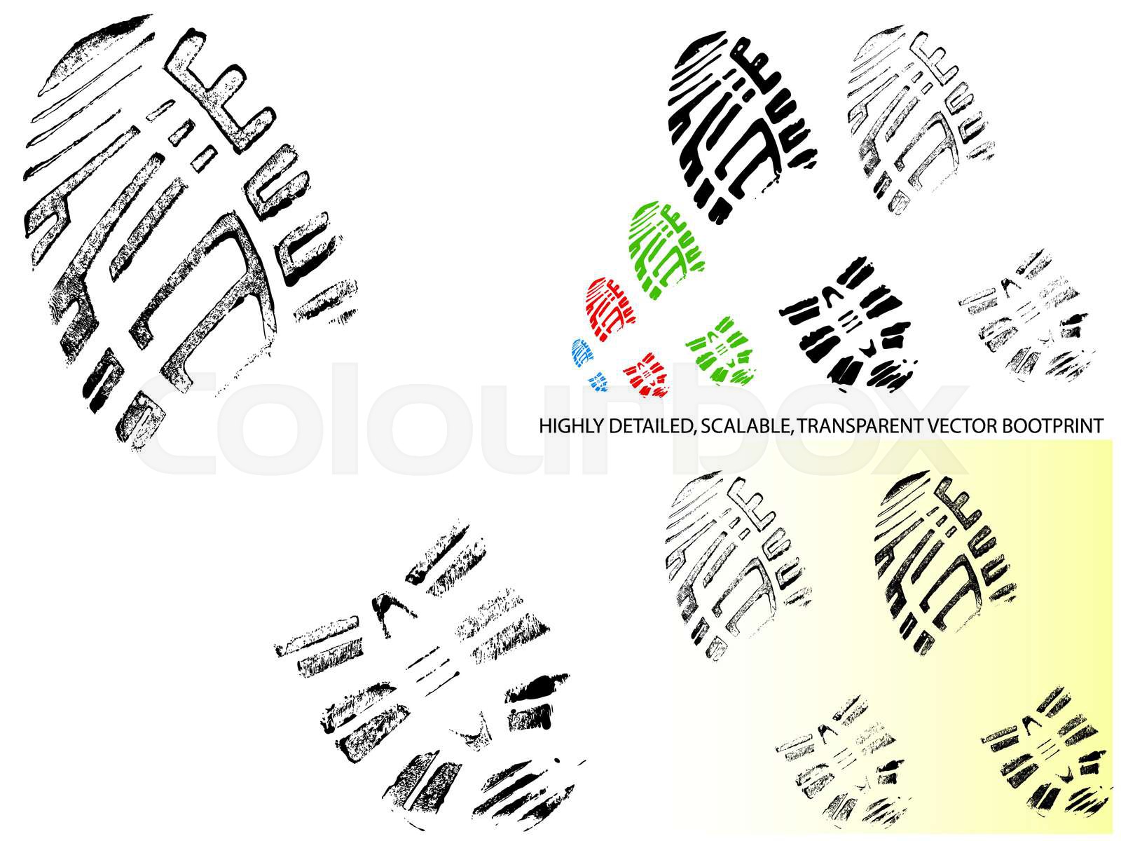 Vector Bootprint - Highly detailed and transparent | Stock vector ...
