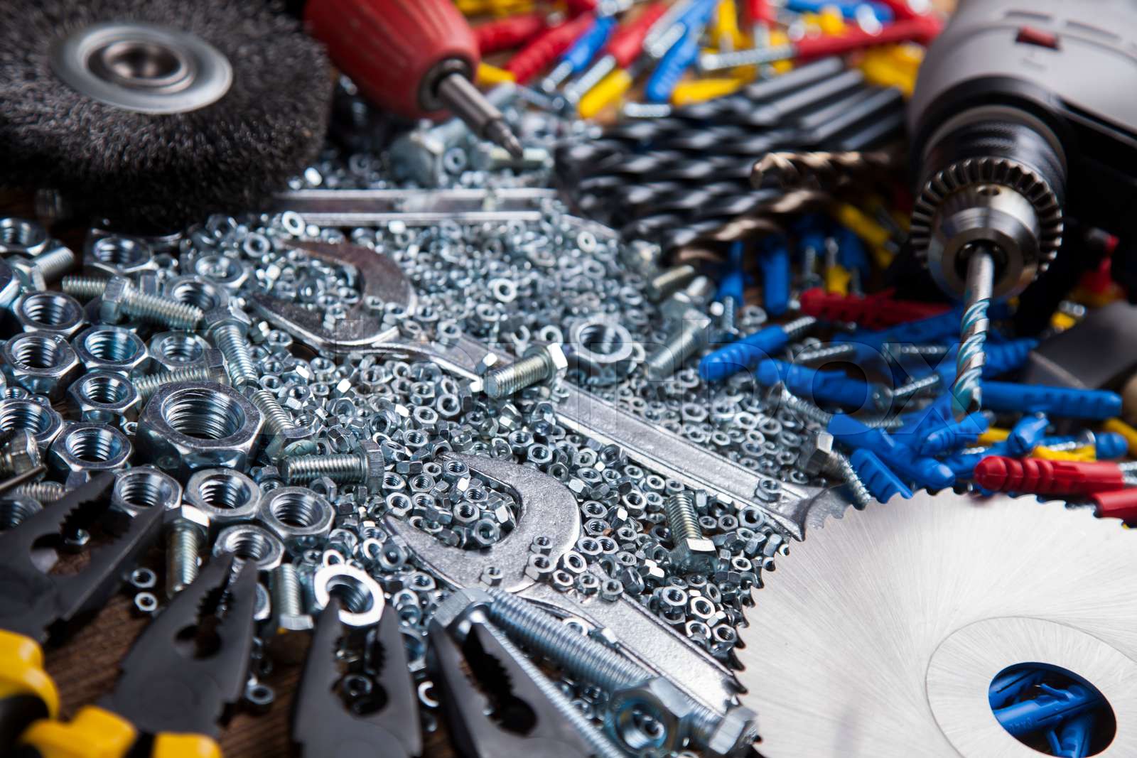 Still life with constructor tools | Stock image | Colourbox