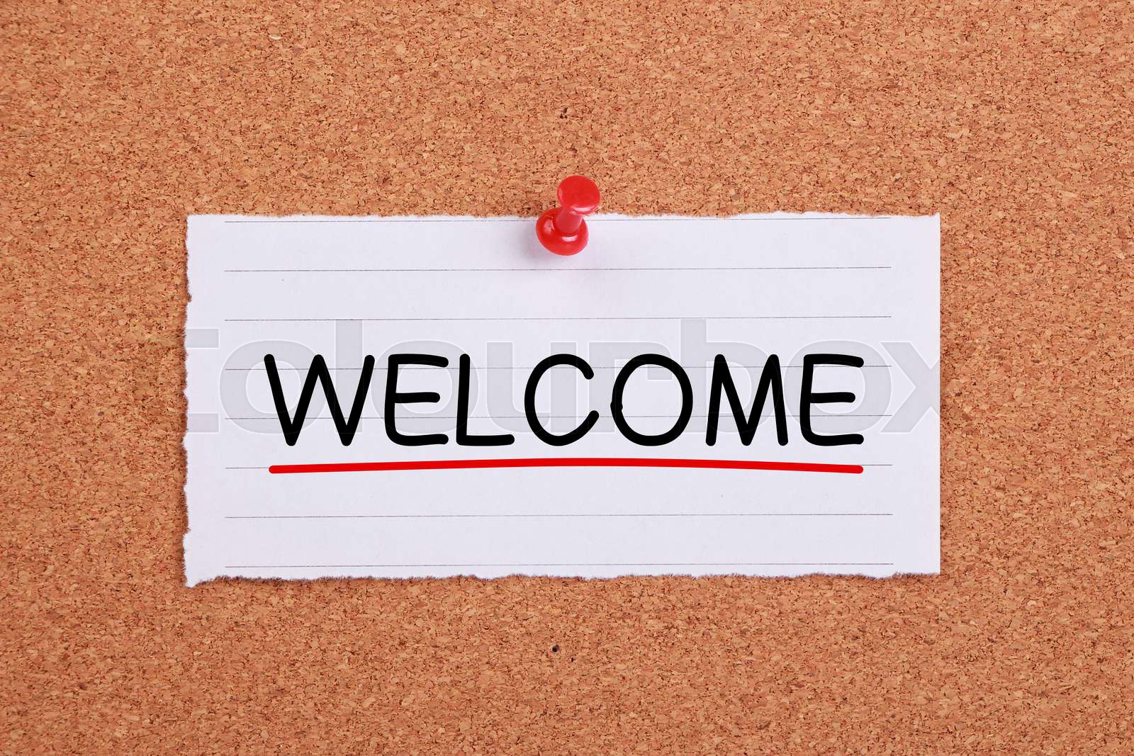 Welcome Note | Stock image | Colourbox