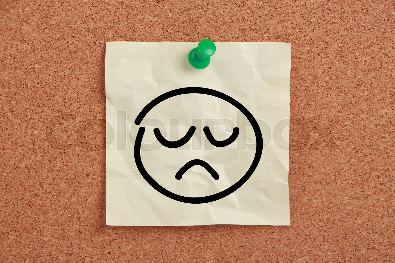Sad Face Note | Stock image | Colourbox