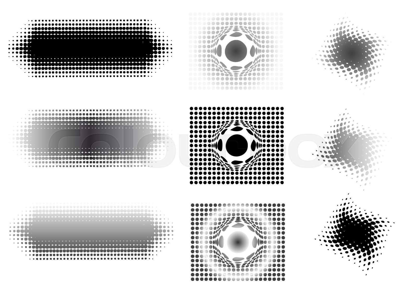 9 Circular Fades | Stock vector | Colourbox