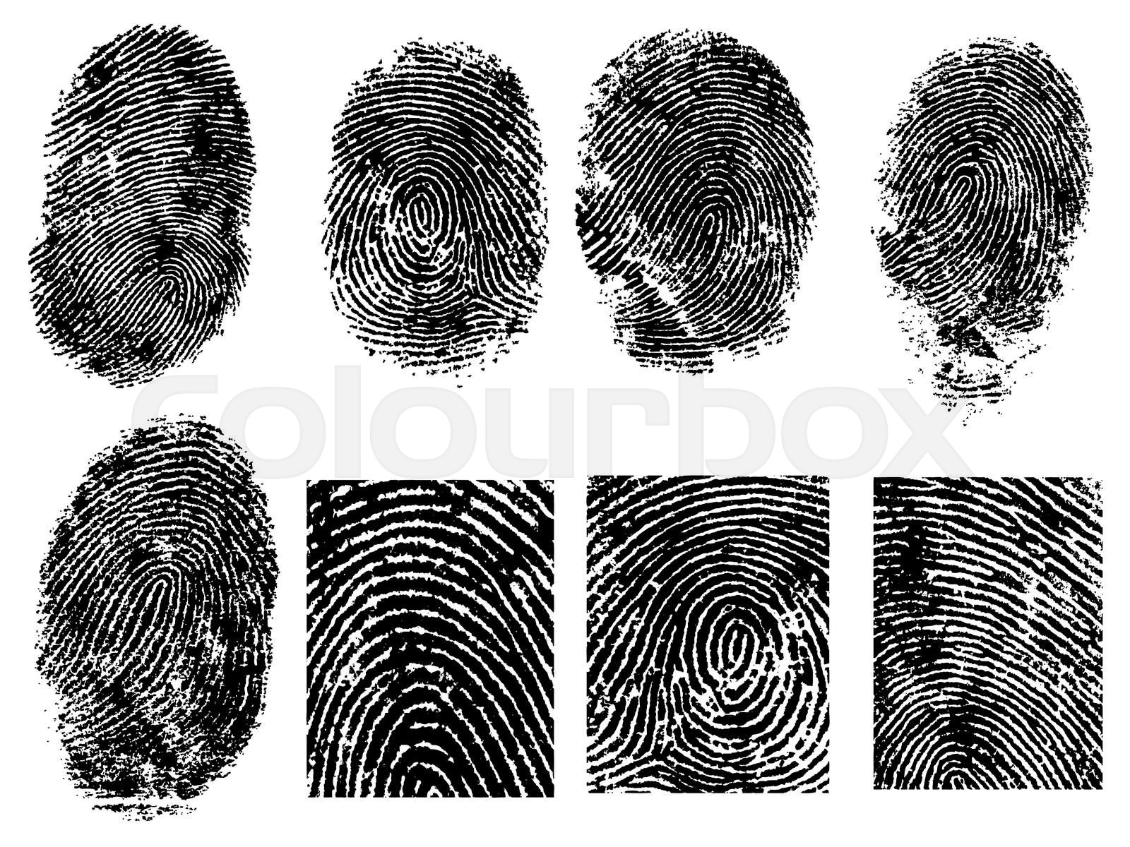 8 FingerPrints | Stock vector | Colourbox