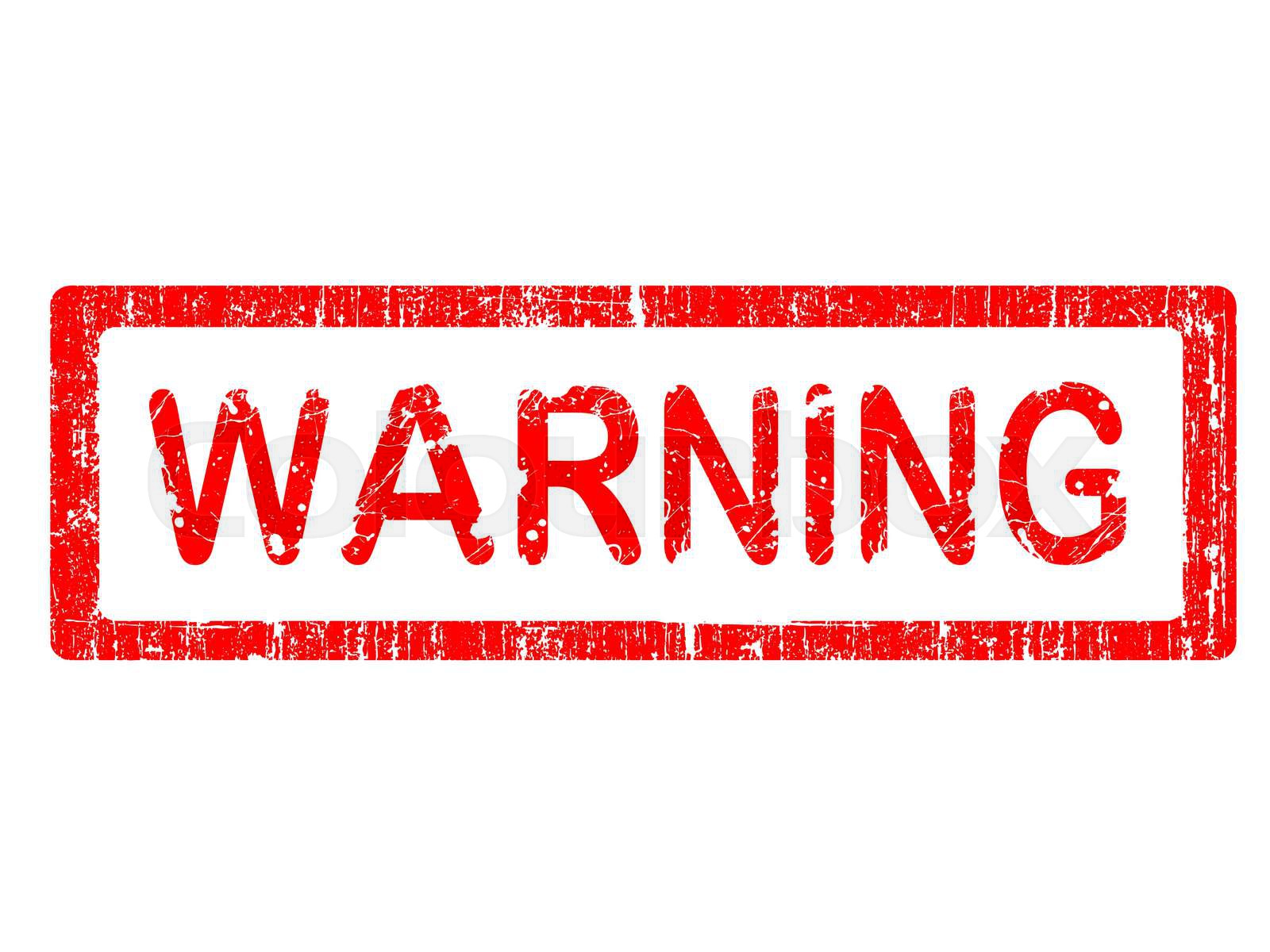Grunge Office Stamp - WARNING | Stock vector | Colourbox