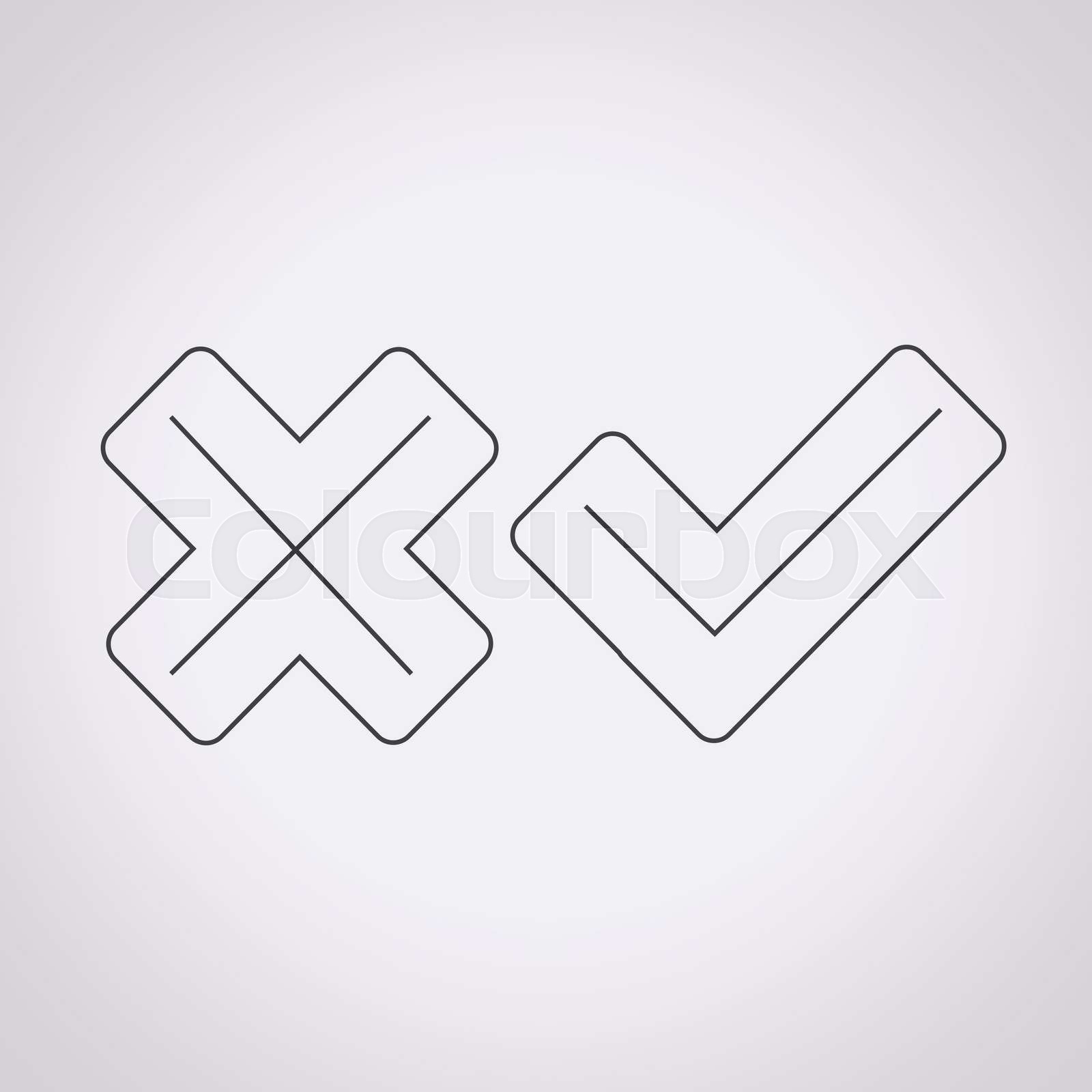check mark icon Wrong and right | Stock vector | Colourbox