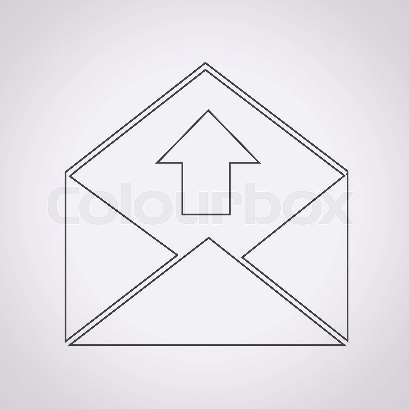 Sending email and envelope icon | Stock vector | Colourbox