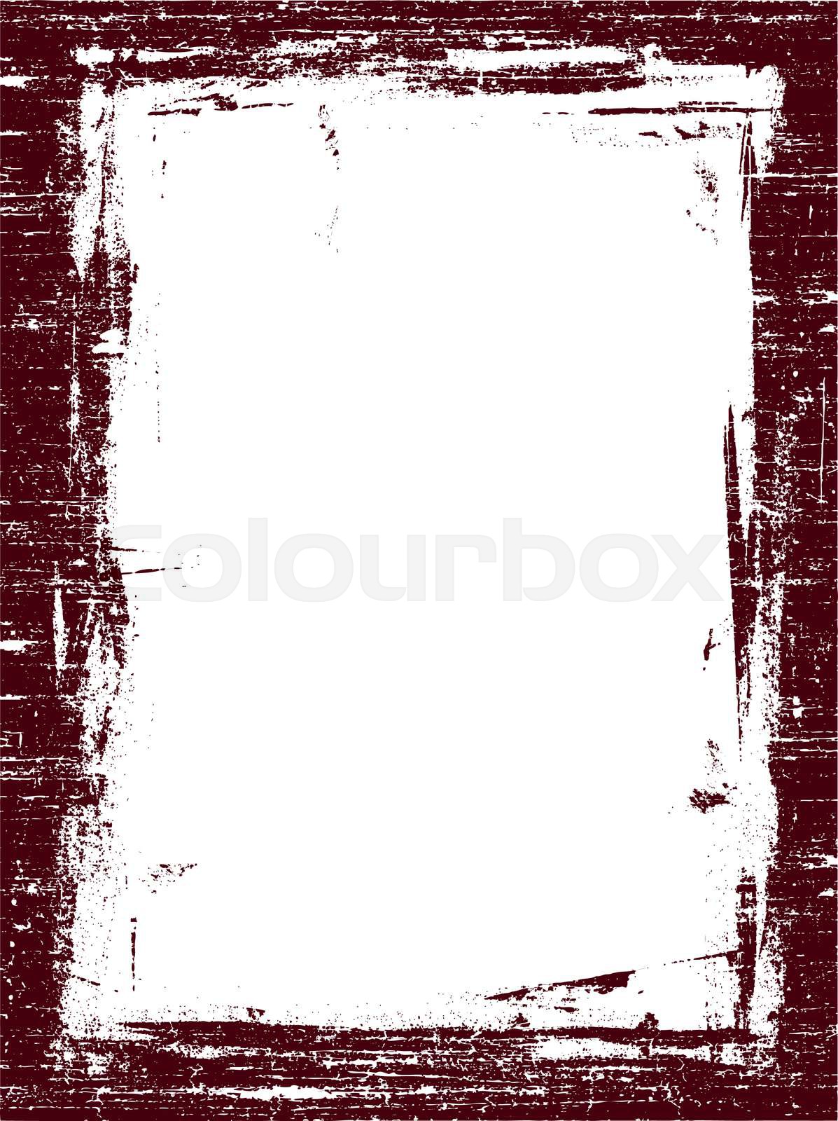 Dark red Grunged border | Stock vector | Colourbox