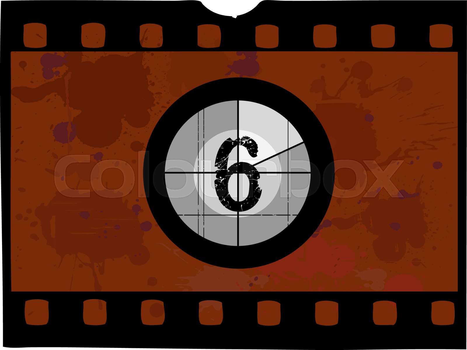 Film Countdown - At 6 | Stock vector | Colourbox