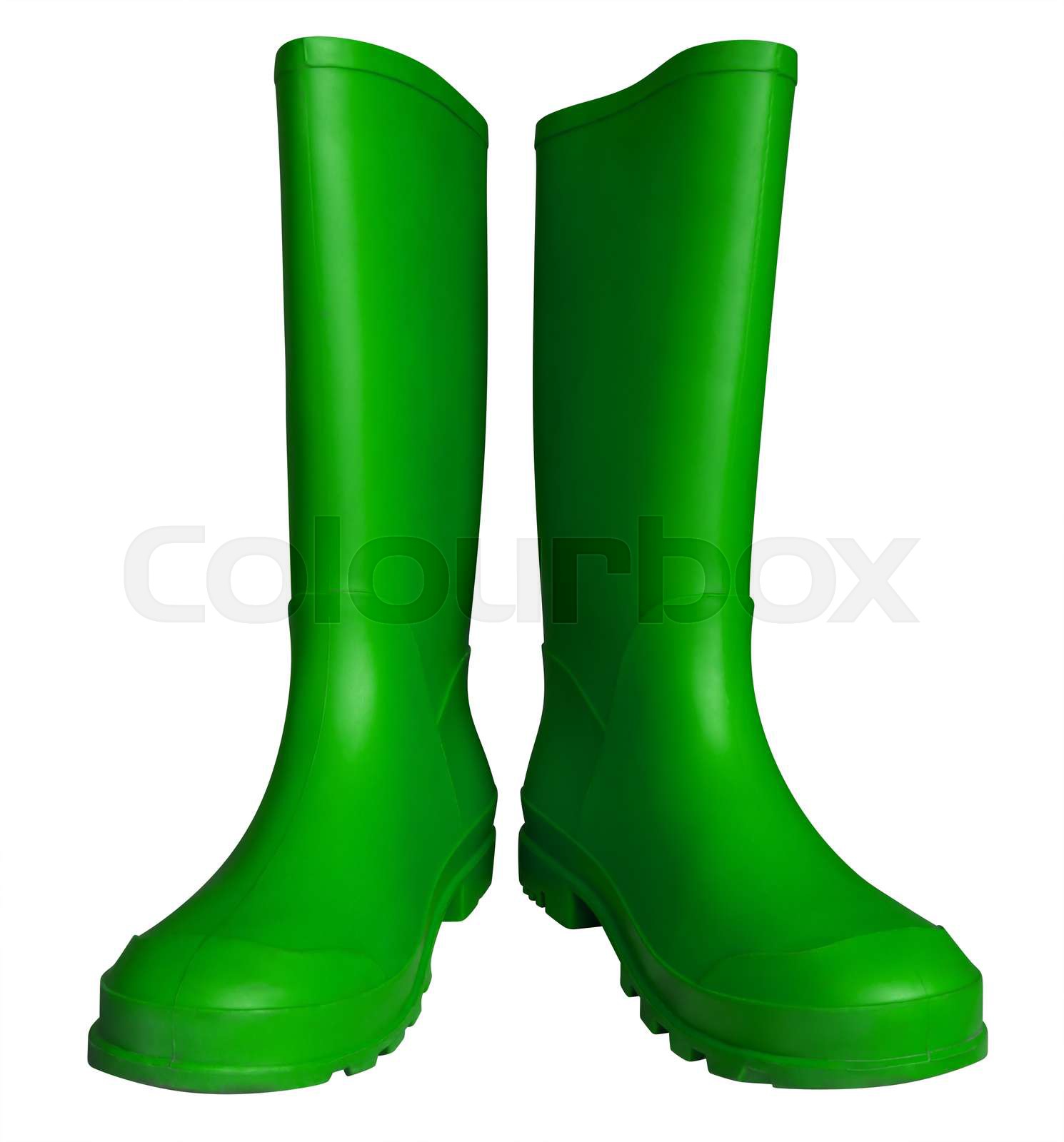 Rubber boots - green | Stock image | Colourbox