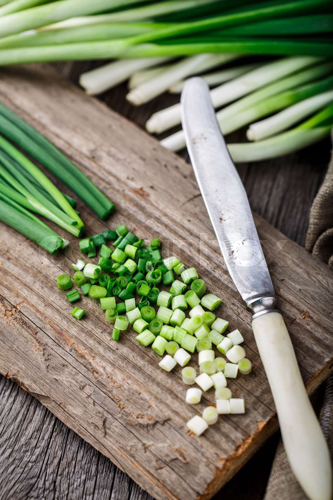 Chopped scallions | Stock image | Colourbox