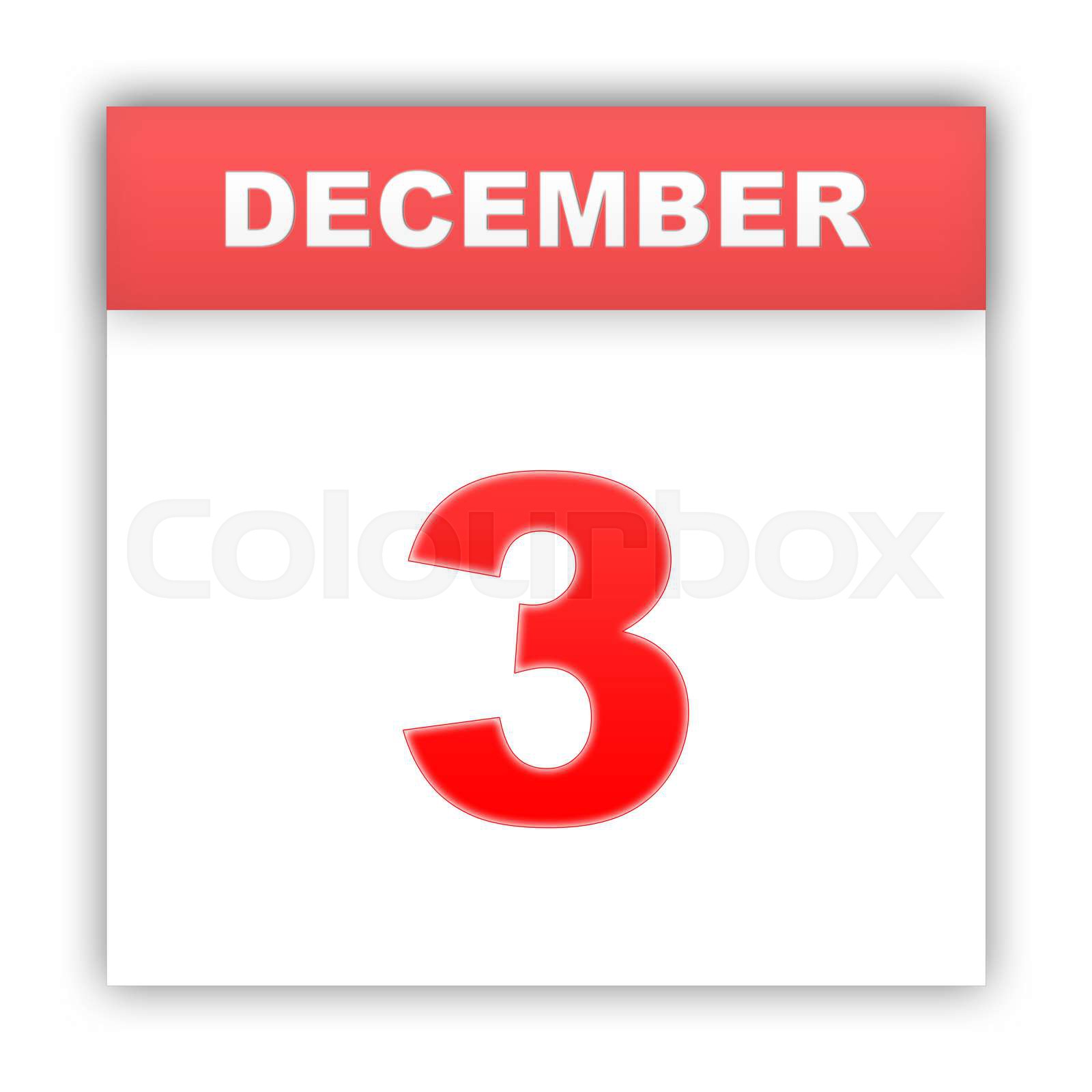 December 3. Day on the calendar. | Stock image | Colourbox