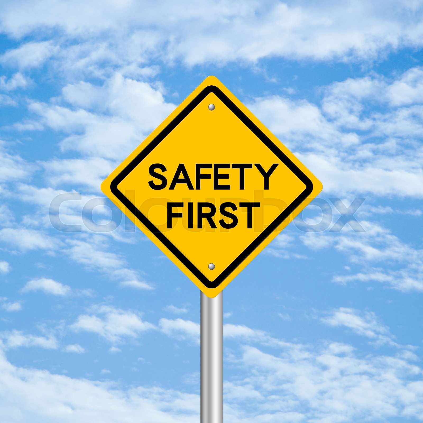 Safety First Road Sign | Stock image | Colourbox