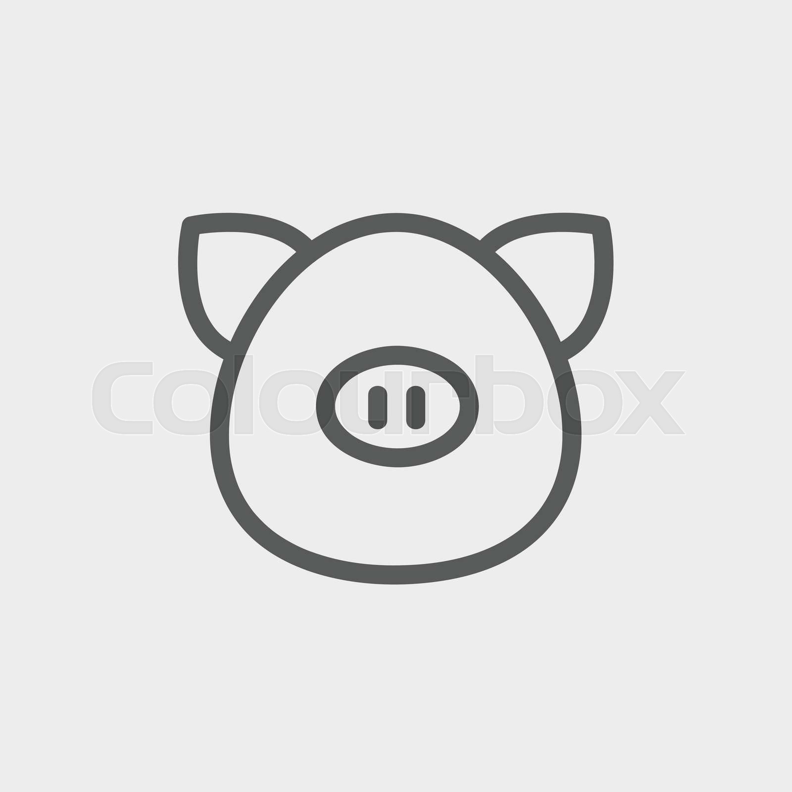 Pig Face Outline